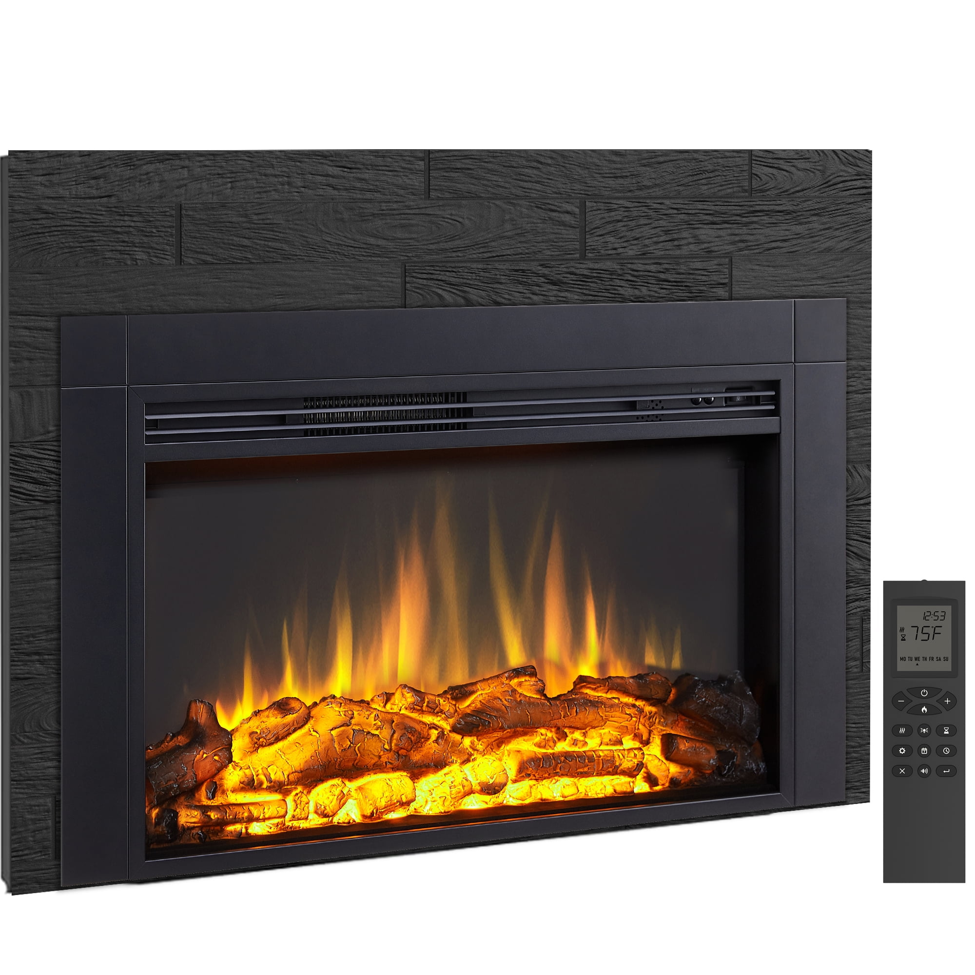 Edendirect 36 in. Electric Fireplace Insert, Remote Control, Adjustable ...