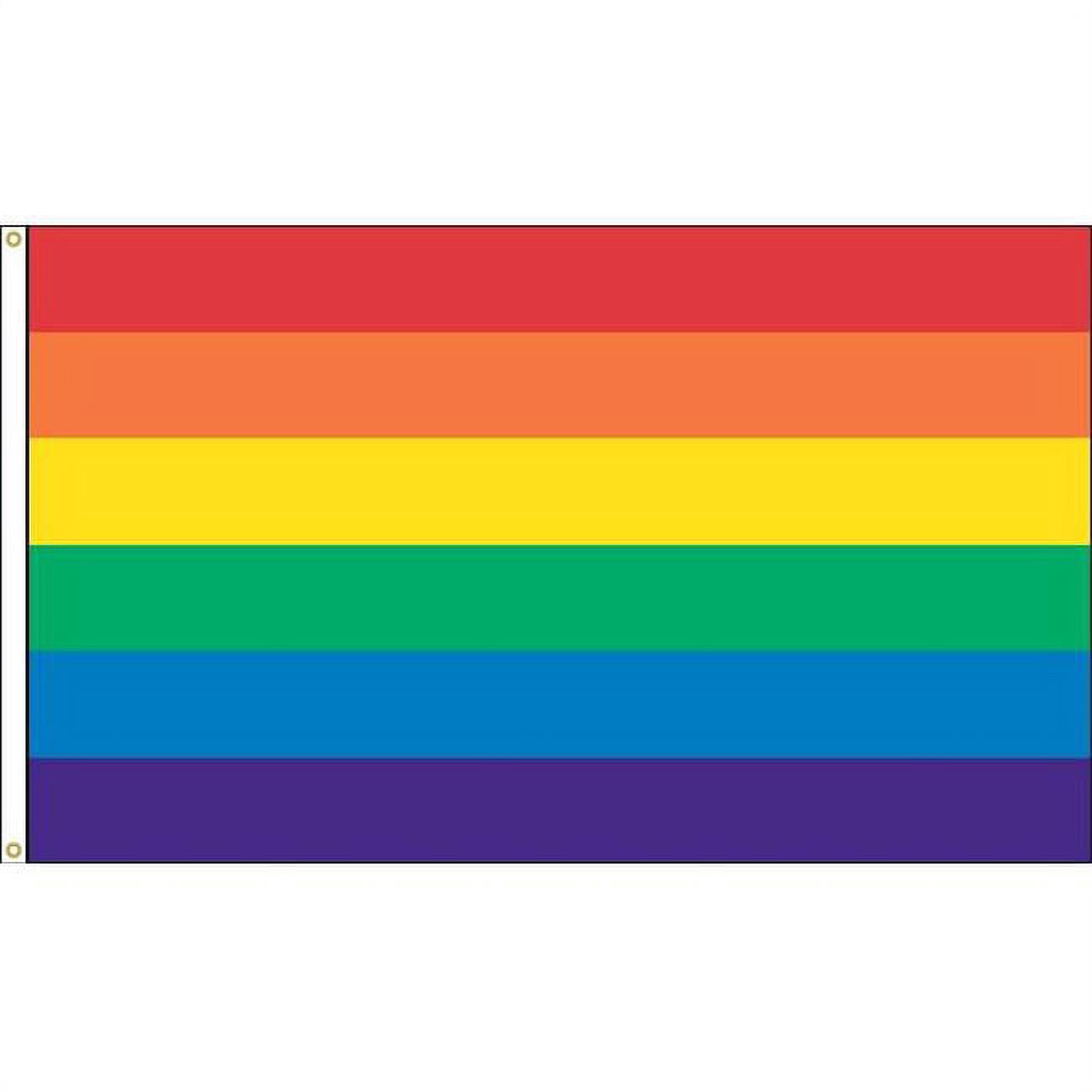 Eder Flag 90045 3 x 5 ft. 200 Denier Nylon Rainbow Outdoor Flag ...