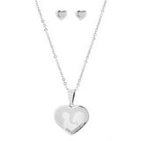 Edforce Stainless Steel Womens Mothers Day Daughter Heart Pendant and ...