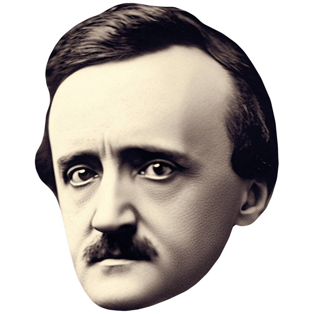 Edgar Allan Poe (BW) Flat Cardboard Face - Walmart.com