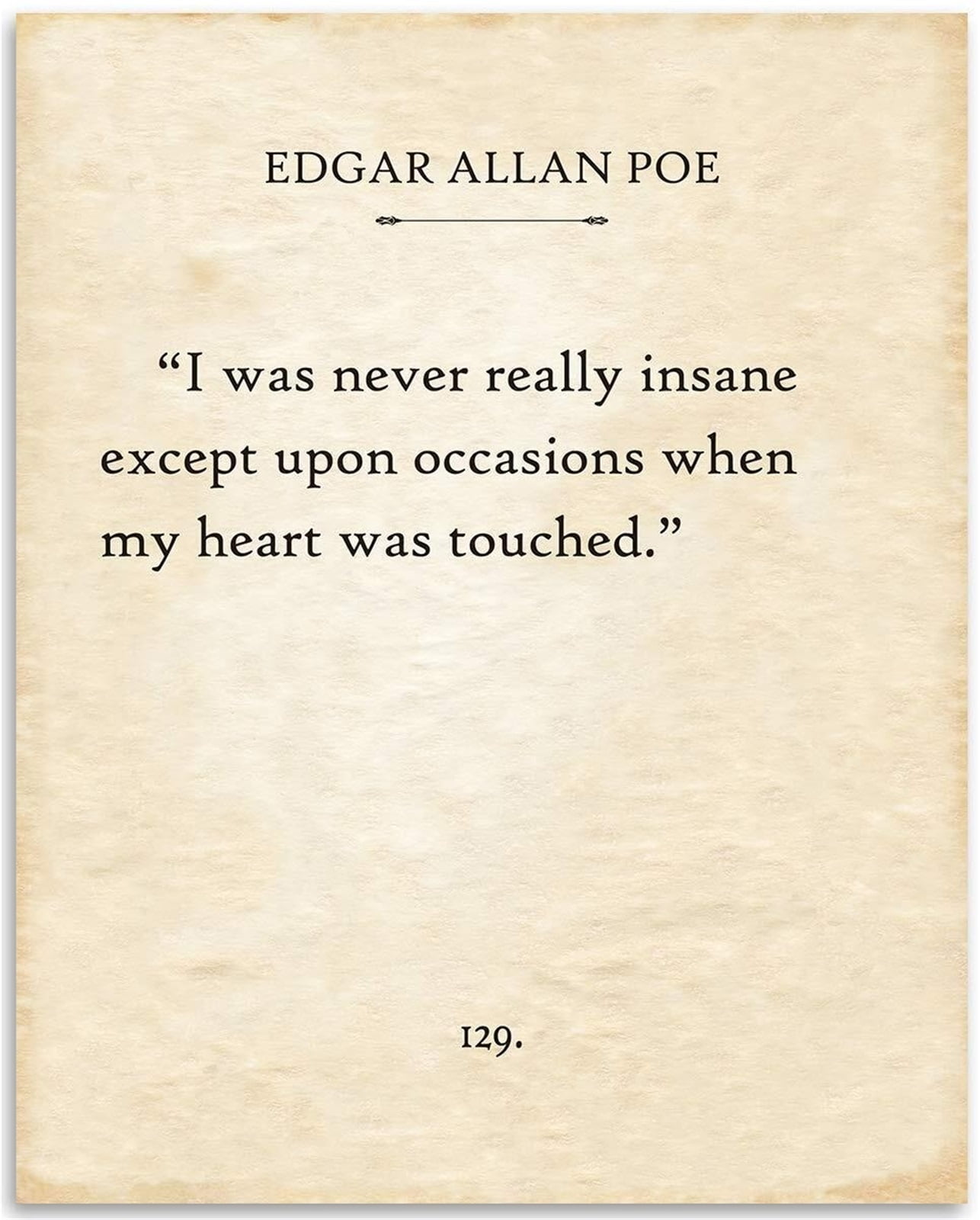 Edgar Allan Poe - I Was Never Really Insane Love Romantic Anniversary ...