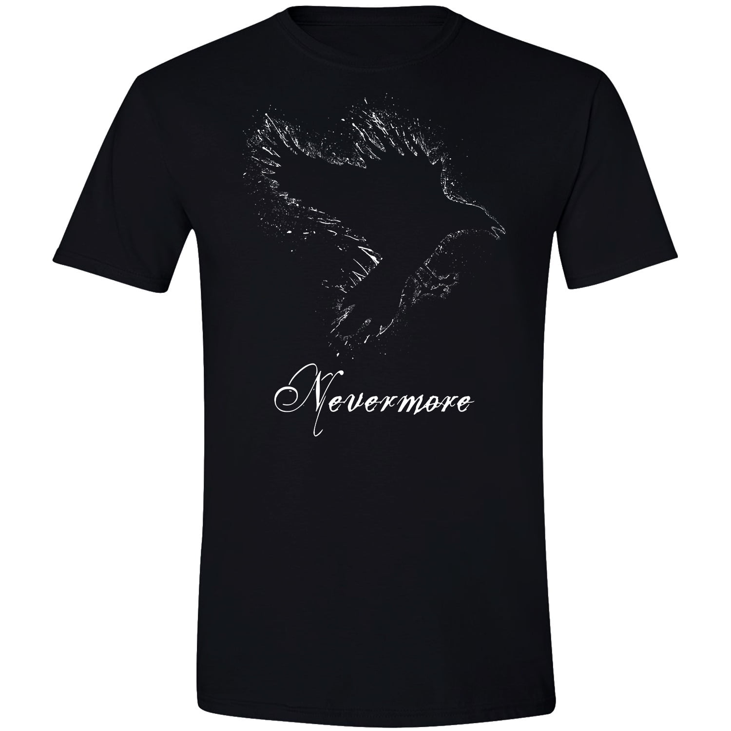 Edgar Allan Poe Nevermore T Shirt The Raven Macabre Goth Book Poetry ...