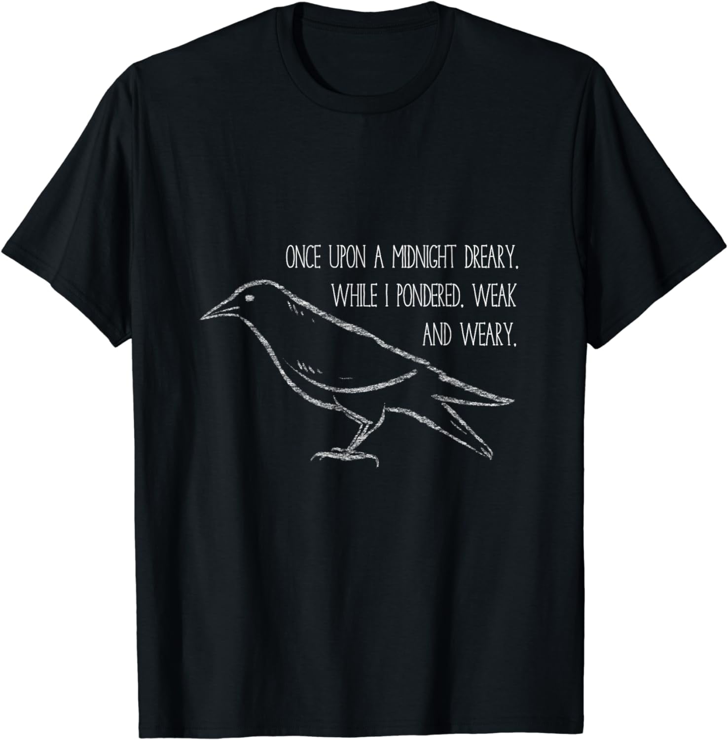 Edgar Allan Poe Poem The Raven Line T-Shirt - Walmart.com