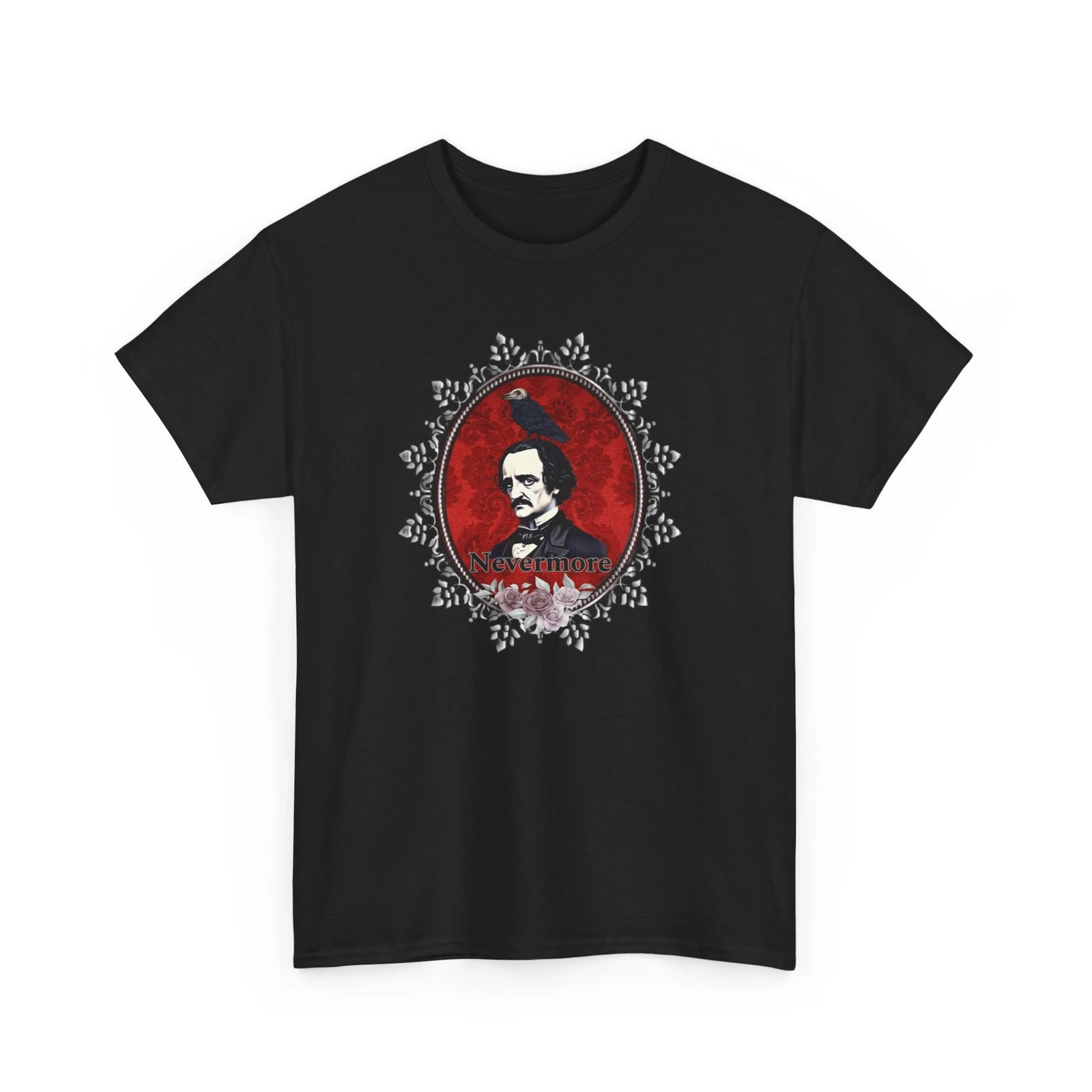 Edgar Allan Poe Raven Tee Shirt Gothic Horror Tshirt Victorian Poem ...