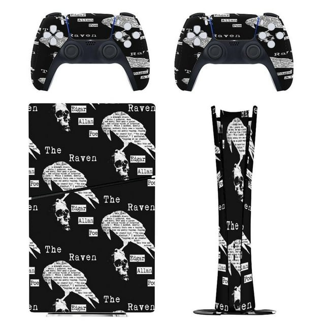 Edgar Allan Poe The Raven Poem PS5/PS5 Pro/PS5 Slim Digital Disc Skin ...