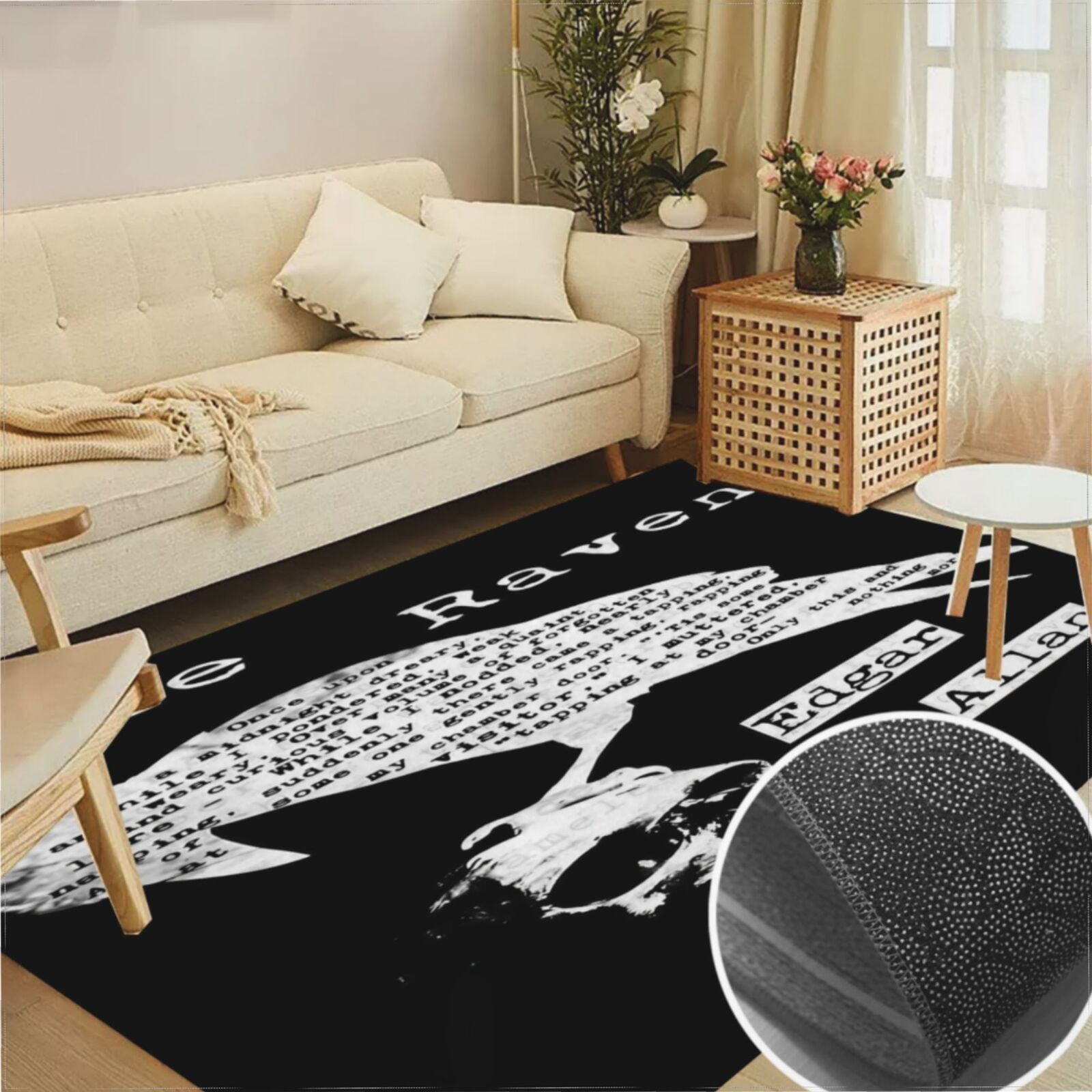 Edgar Allan Poe The Raven Poem Sling Adult Home Decor Bedroom Living ...