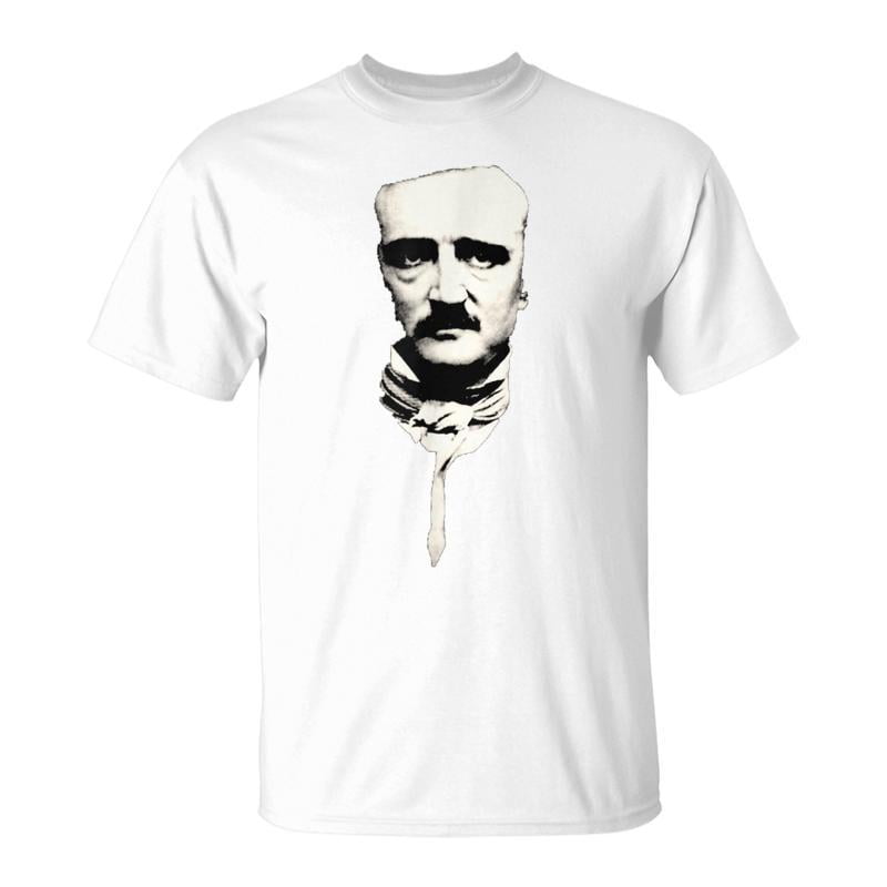 Edgar Allan Poe Writer Face Portrait Unisex Jersey Crewneck Tshirt ...
