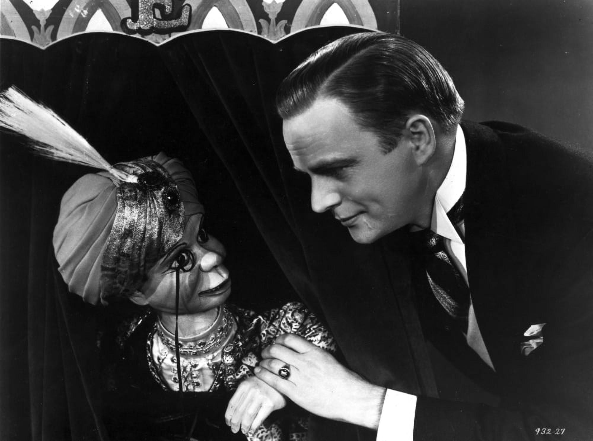 Edgar Bergen Staring Doll's Face With Black Suit Photo Print (8 x 10 ...