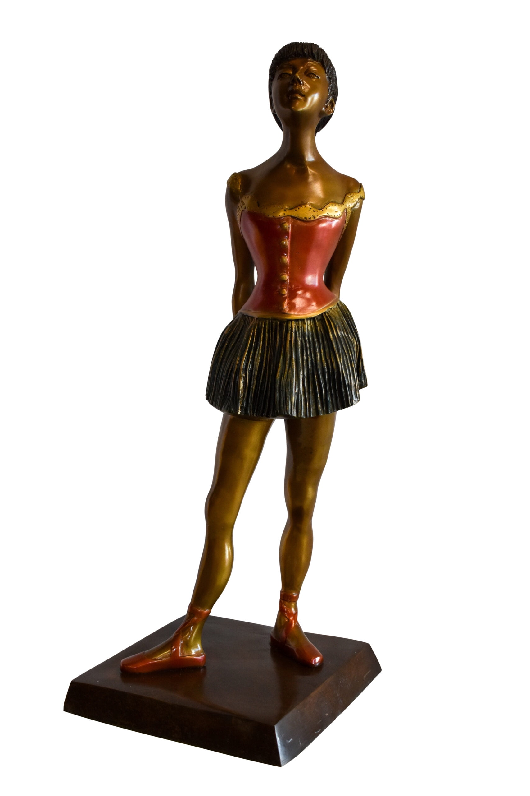 Edgar Dega Replica, Ballerina in Confident Stance Bronze Statue 13" x ...