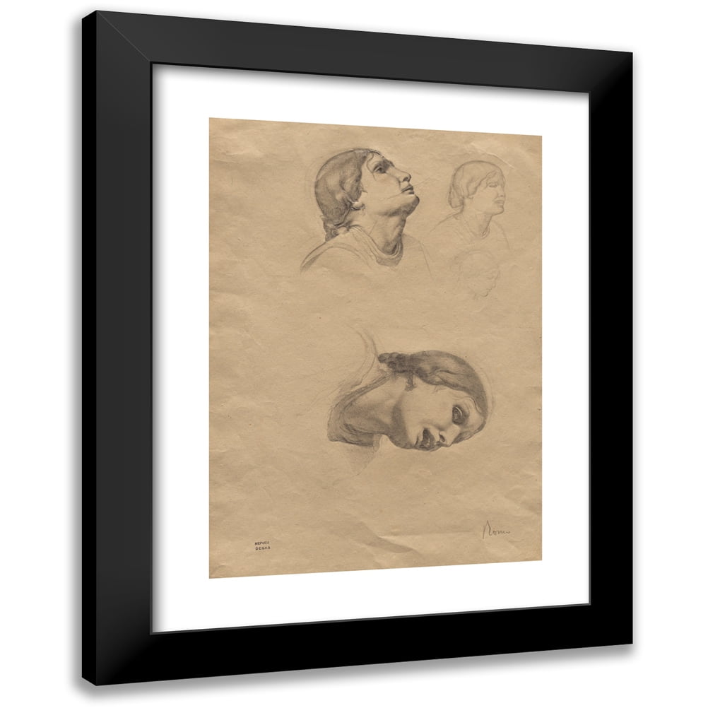 Edgar Degas 11x14 Black Modern Framed Museum Art Print Titled - Four ...