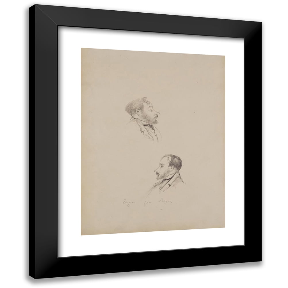 Edgar Degas 19x24 Black Modern Framed Museum Art Print Titled - Degas and Other Sketches (1877 ...