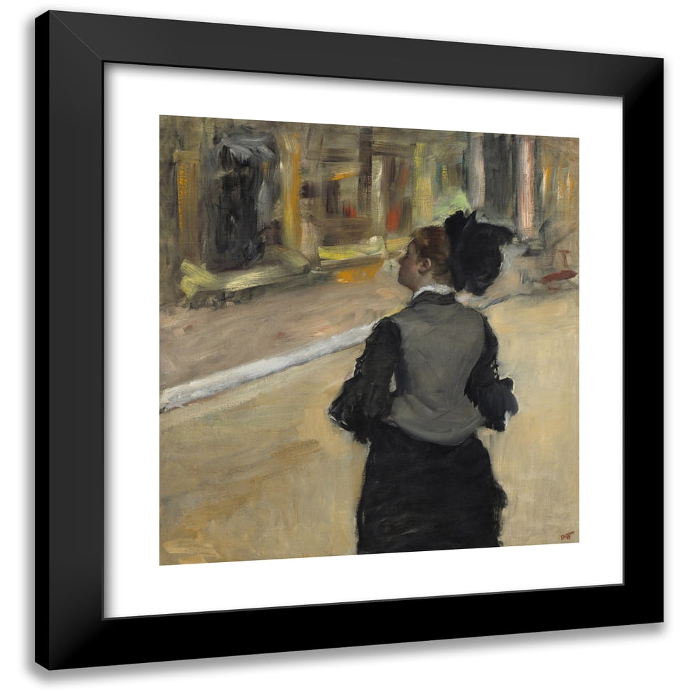 Edgar Degas 20x21 Black Modern Framed Museum Art Print Titled - Woman Viewed from Behind (Visit ...