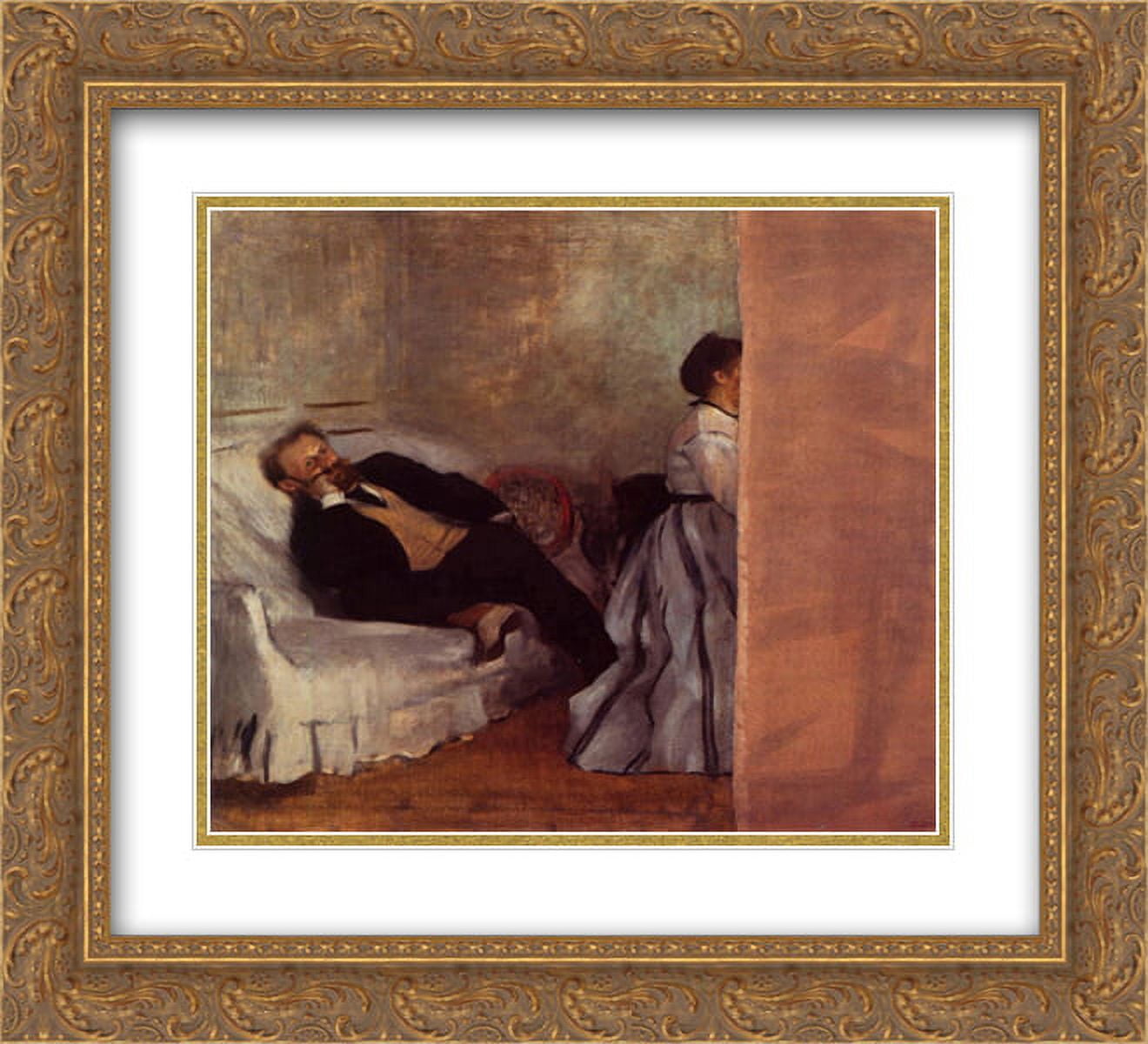 Edgar Degas 2x Matted 22x20 Gold Ornate Framed Art Print 'M. and Mme ...