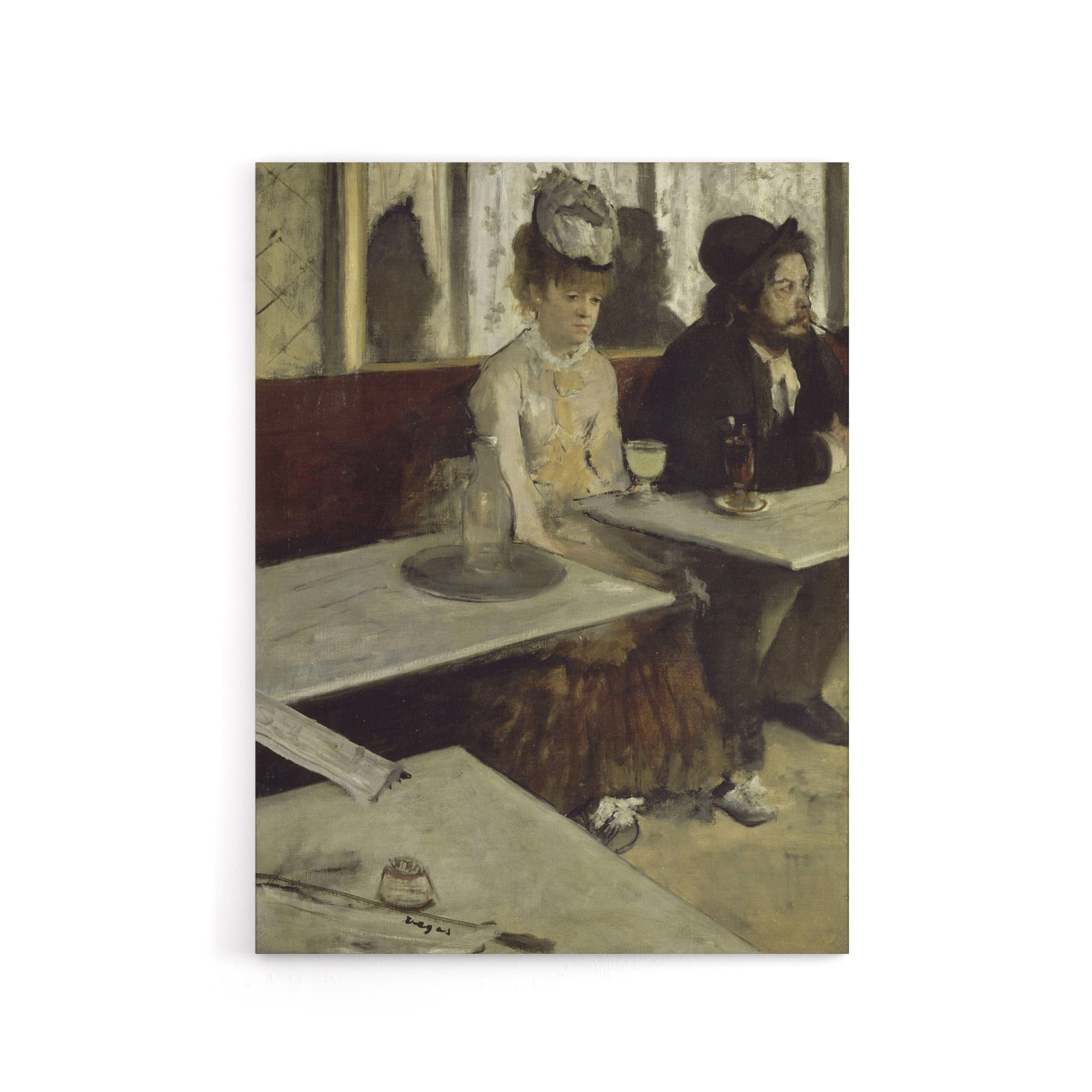Edgar Degas Absinthe In A Cafe Canvas Wall Art Print 24X32" - Walmart.com