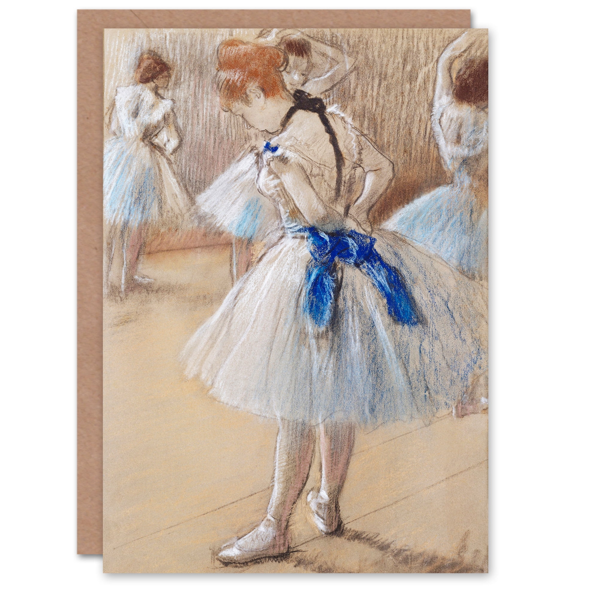 Edgar Degas Art Card Dancer Ballerina Pastel Drawing - Walmart.com