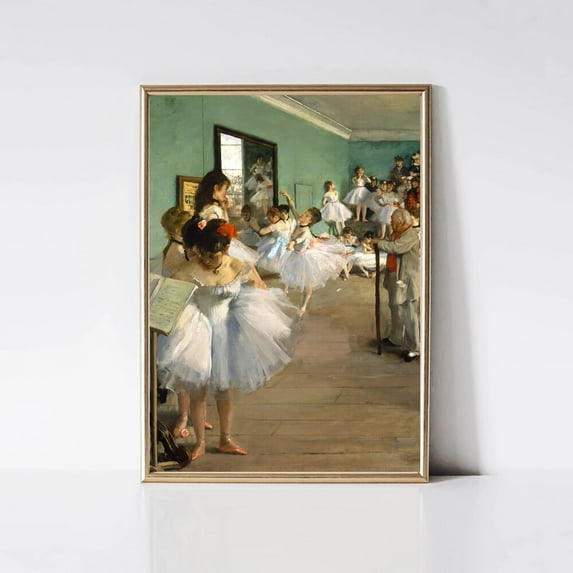 Edgar Degas Ballet Dance Class, Impressionist Ballerina Portrait, Dance ...