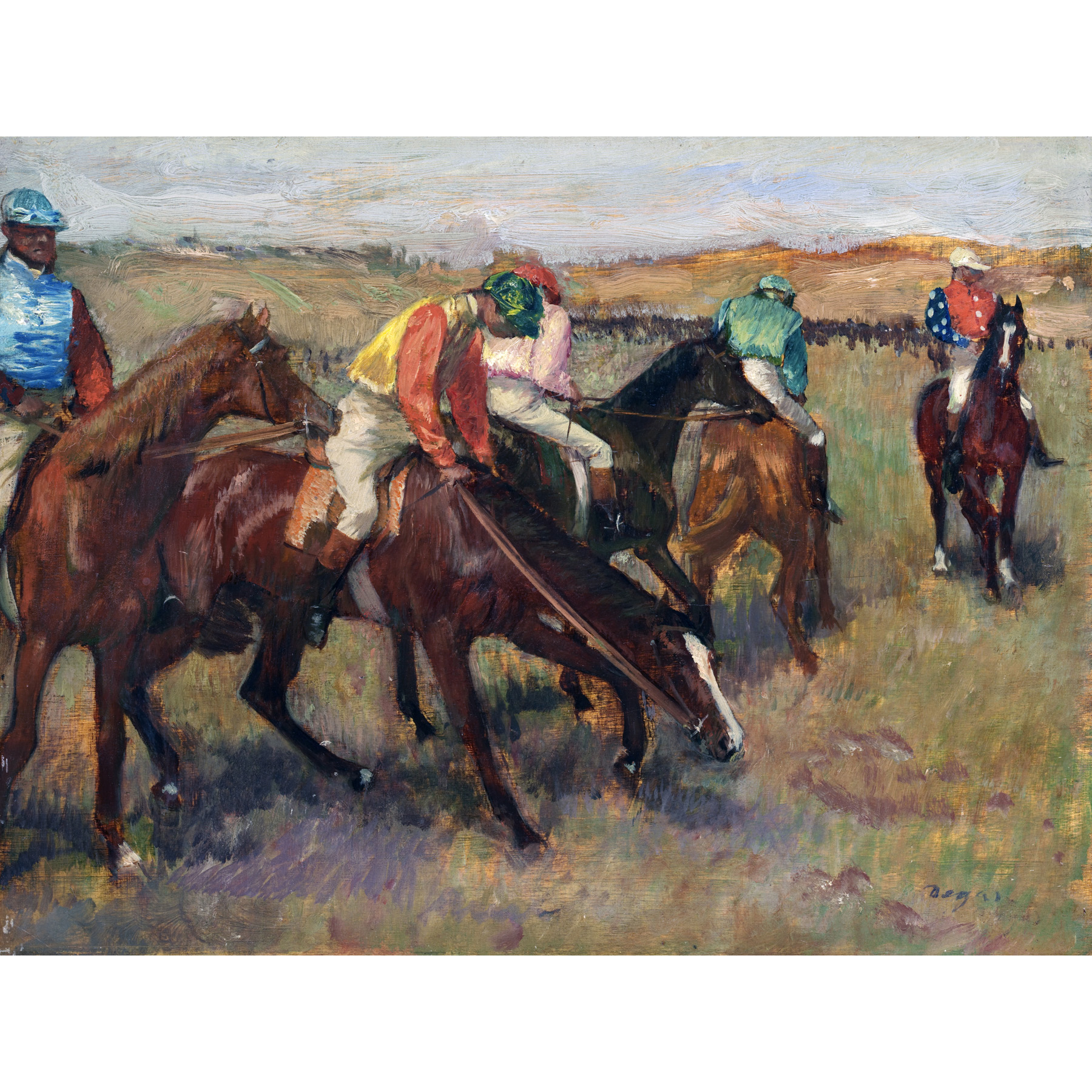 Edgar Degas Before The Race C1882 Painting Extra Large XL Wall Art ...