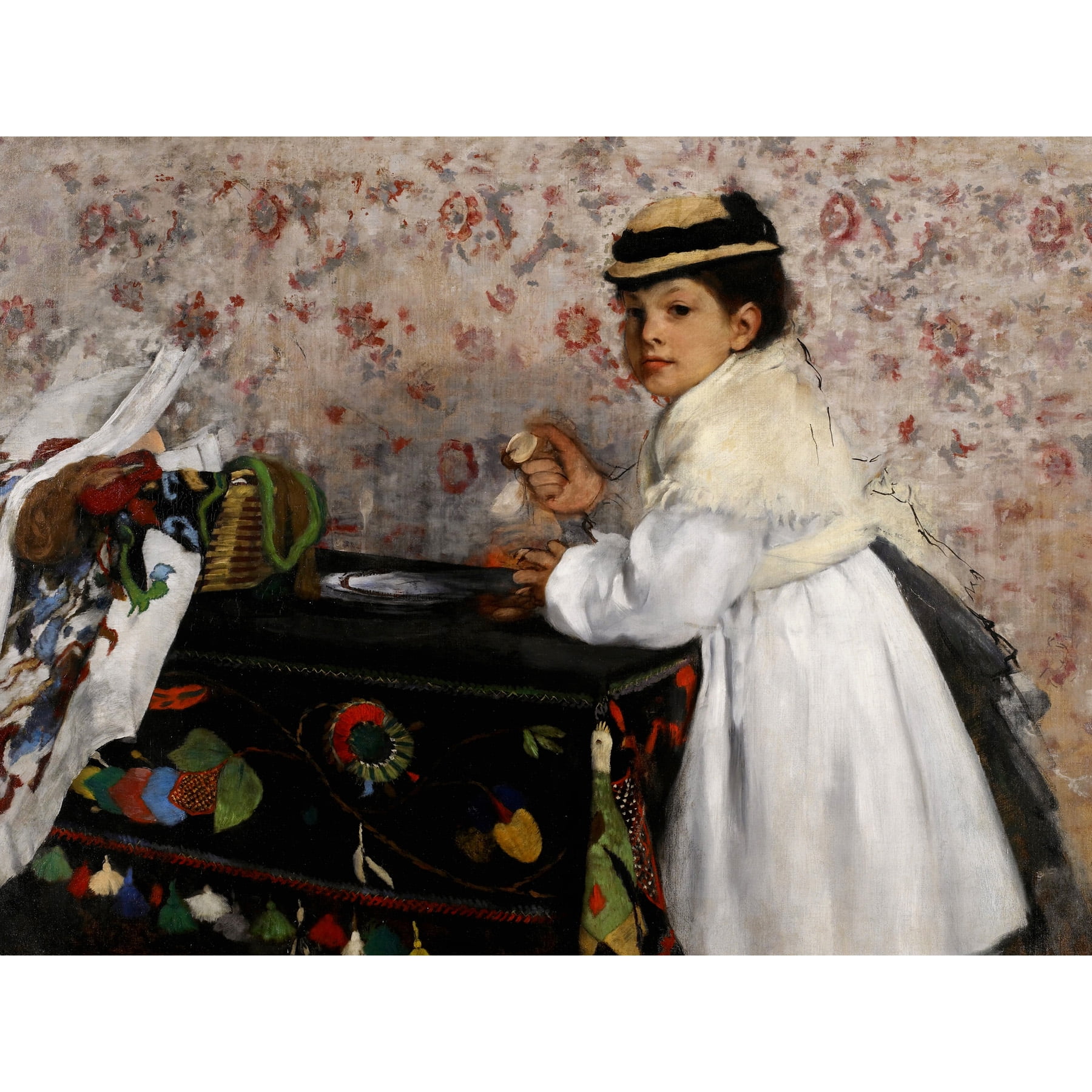 Edgar Degas Portrait Of Mlle Hortense Valpincon Extra Large Art Print ...