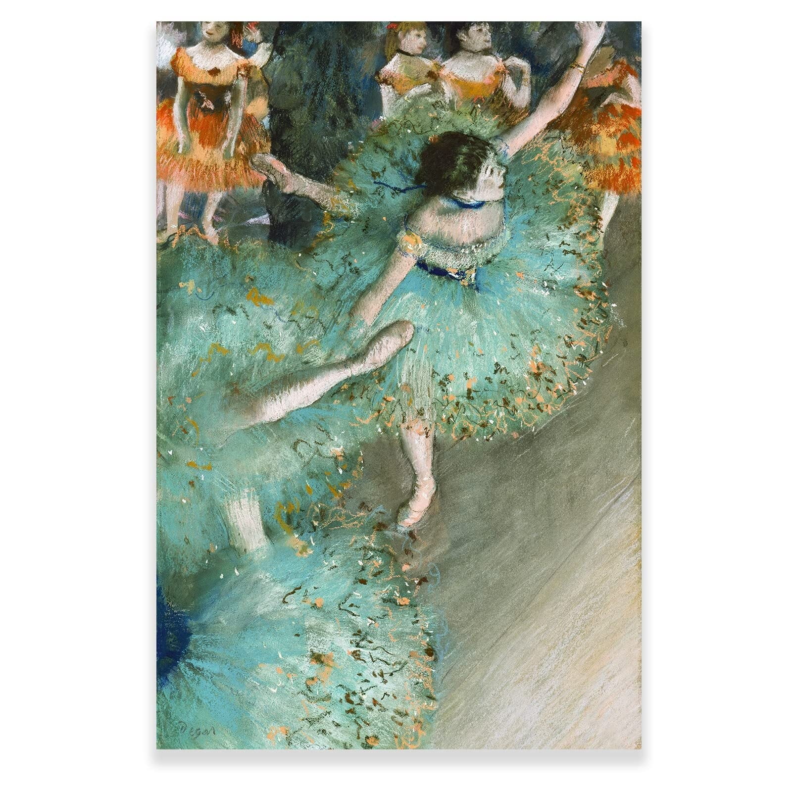 Edgar Degas Poster - Dancer in Green Canvas Wall Art -Impressionist ...