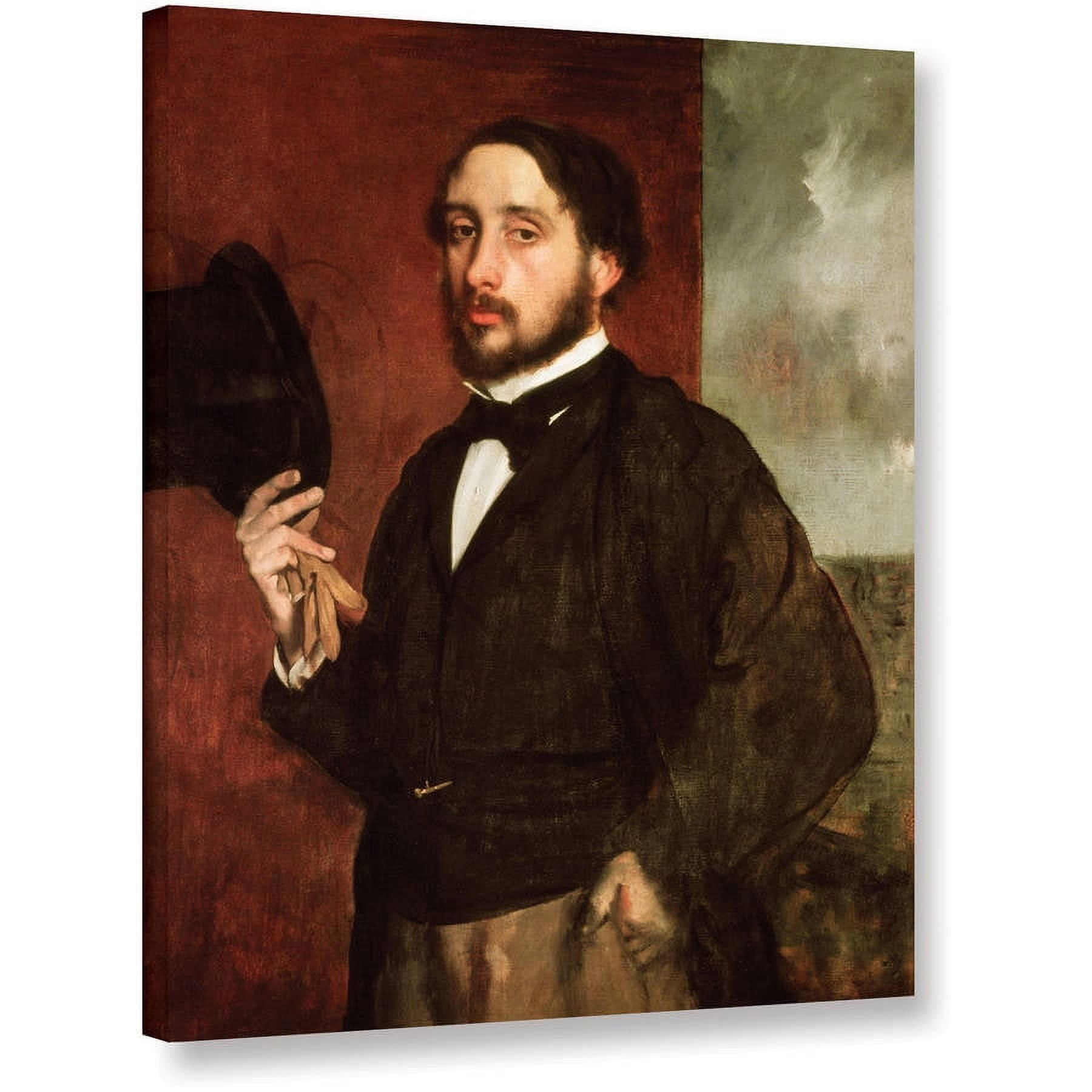 Edgar Degas "Self Portrait" Gallery-wrapped Canvas Art - Walmart.com