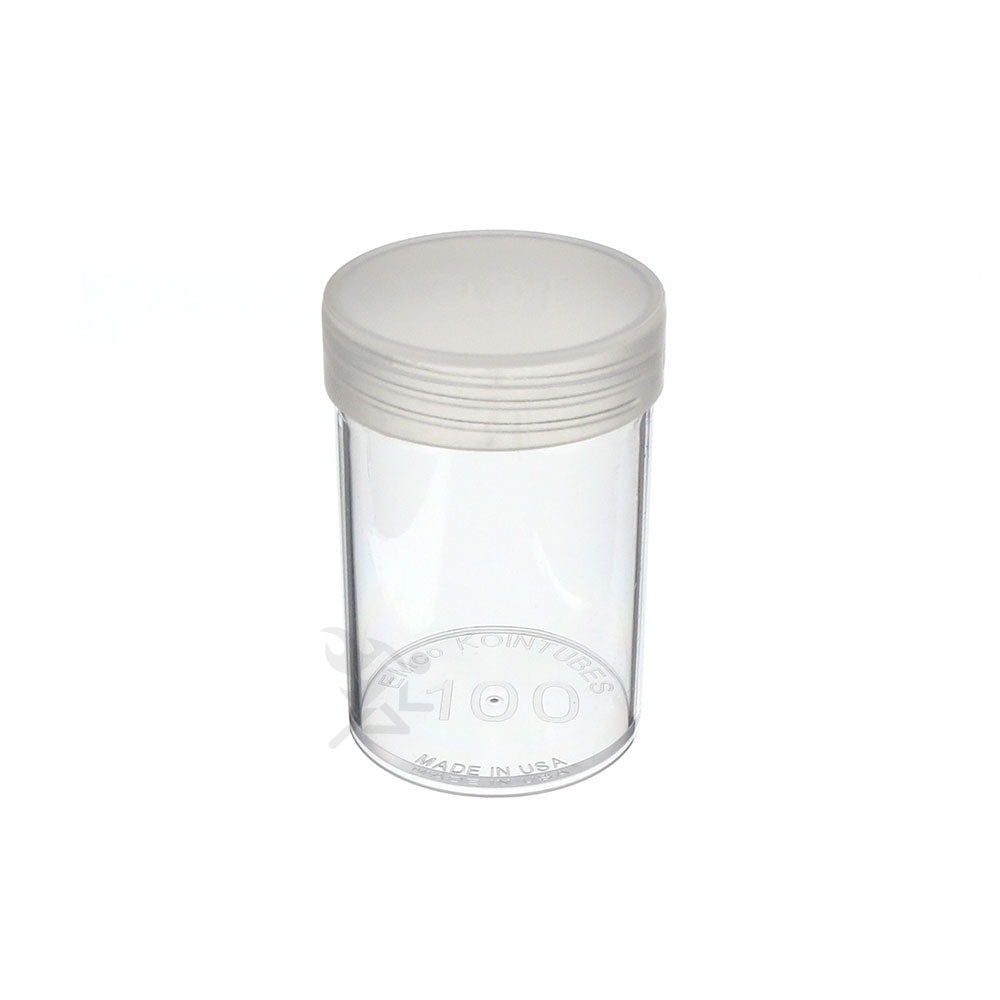 Edgar Marcus 20-Pack Round Clear LARGE DOLLAR Coin Tubes with Screw-on ...
