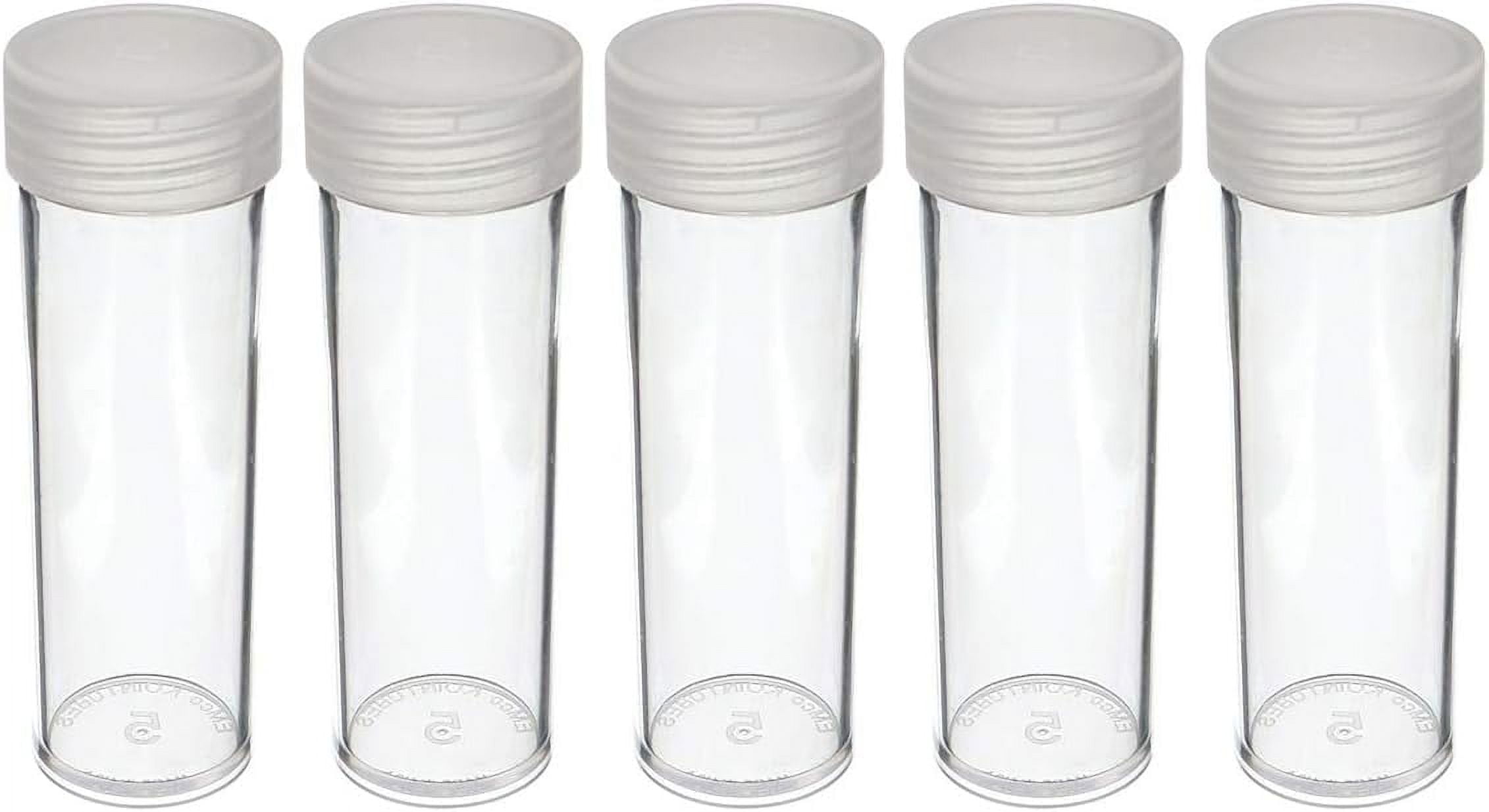 Edgar Marcus Brand Round Clear Plastic () Size Coin Storage Tube ...