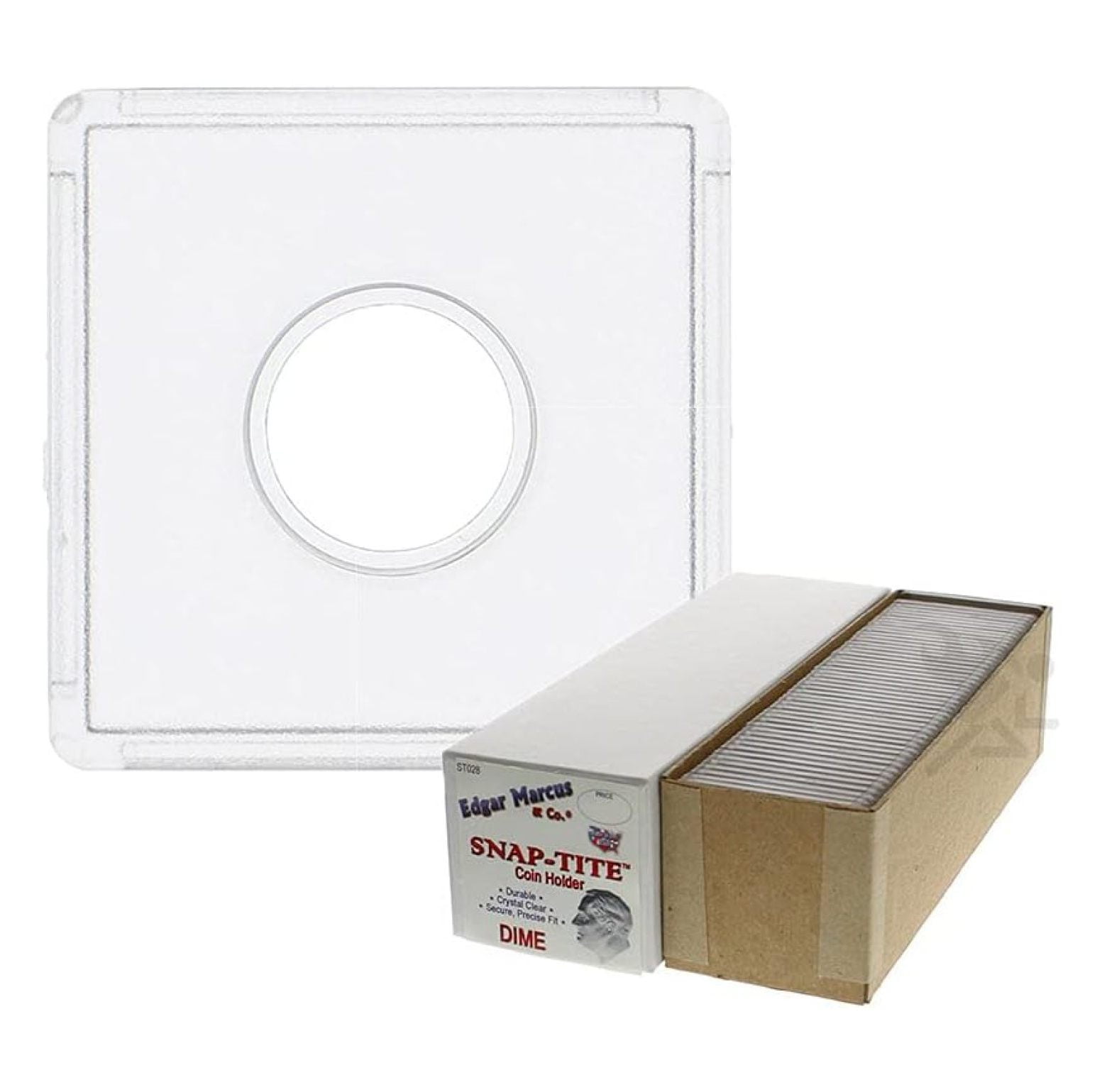 Edgar Marcus Snap-Tite 2x2 Plastic Coin Holders, 25 ct Box (Dime ...