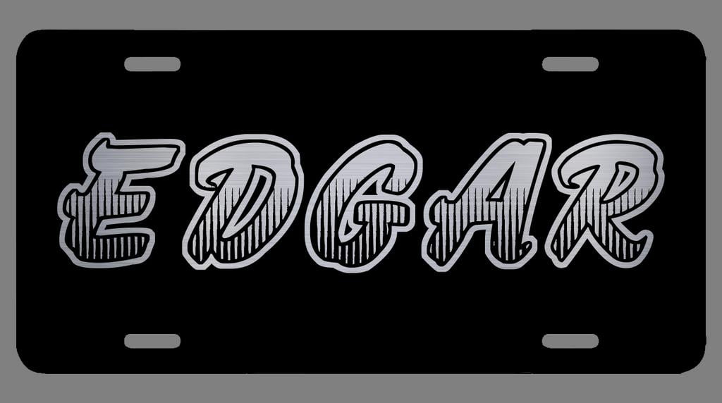 Edgar Name Etched Style License Plate Tag Vanity Novelty Metal | Etched ...
