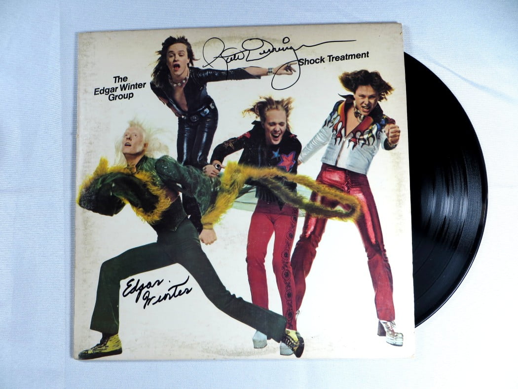Edgar Winter Rick Derringer Signed Autographed Record Album Cover JSA ...