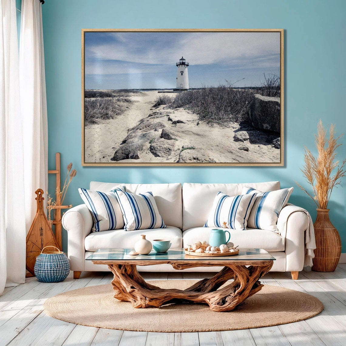 Edgartown Lighthouse Wall Art On Martha'S Vineyard Poster In ...