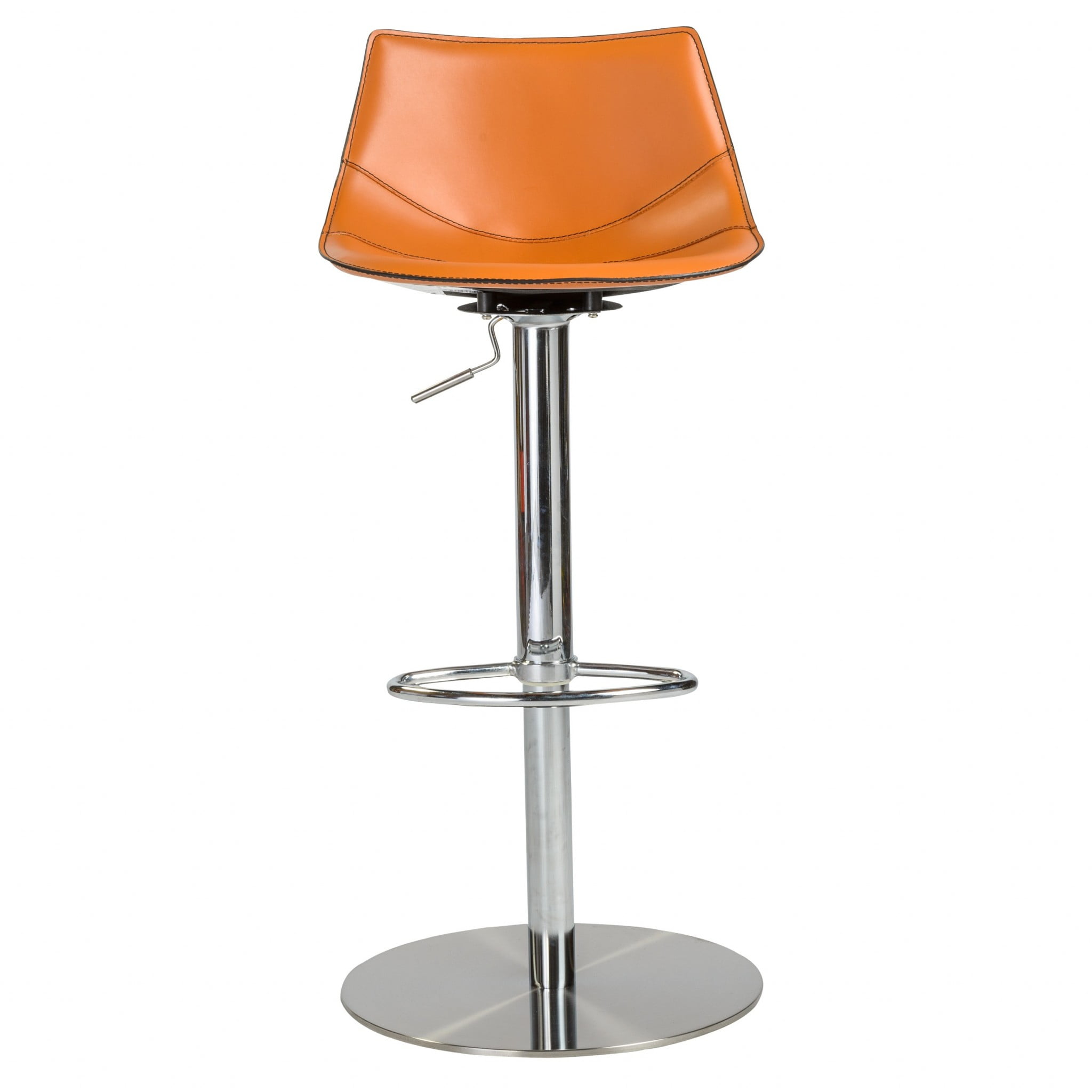 Edge Adjustable Swivel Terra Cotta Faux Leather Stool - Walmart.com