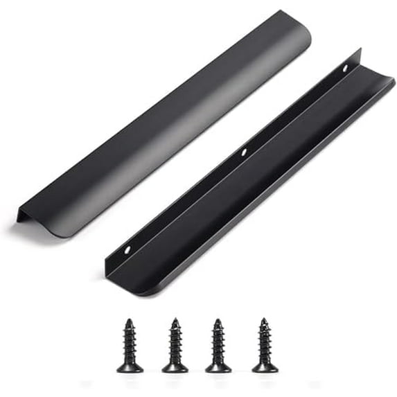 Edge Black Finger Pulls for cabinets Kitchen Invisible Hardware ...