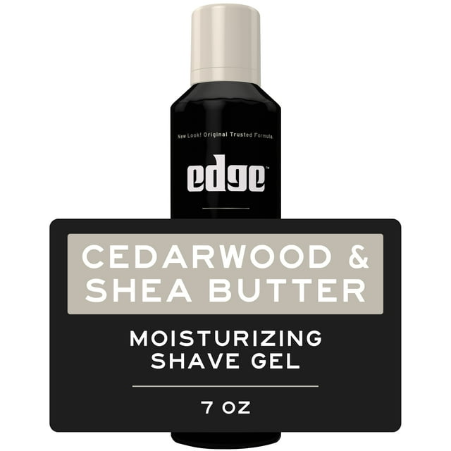 Edge Cedarwood & Shea Butter Men's Shave Gel 7 oz, Moisturizing Formula ...