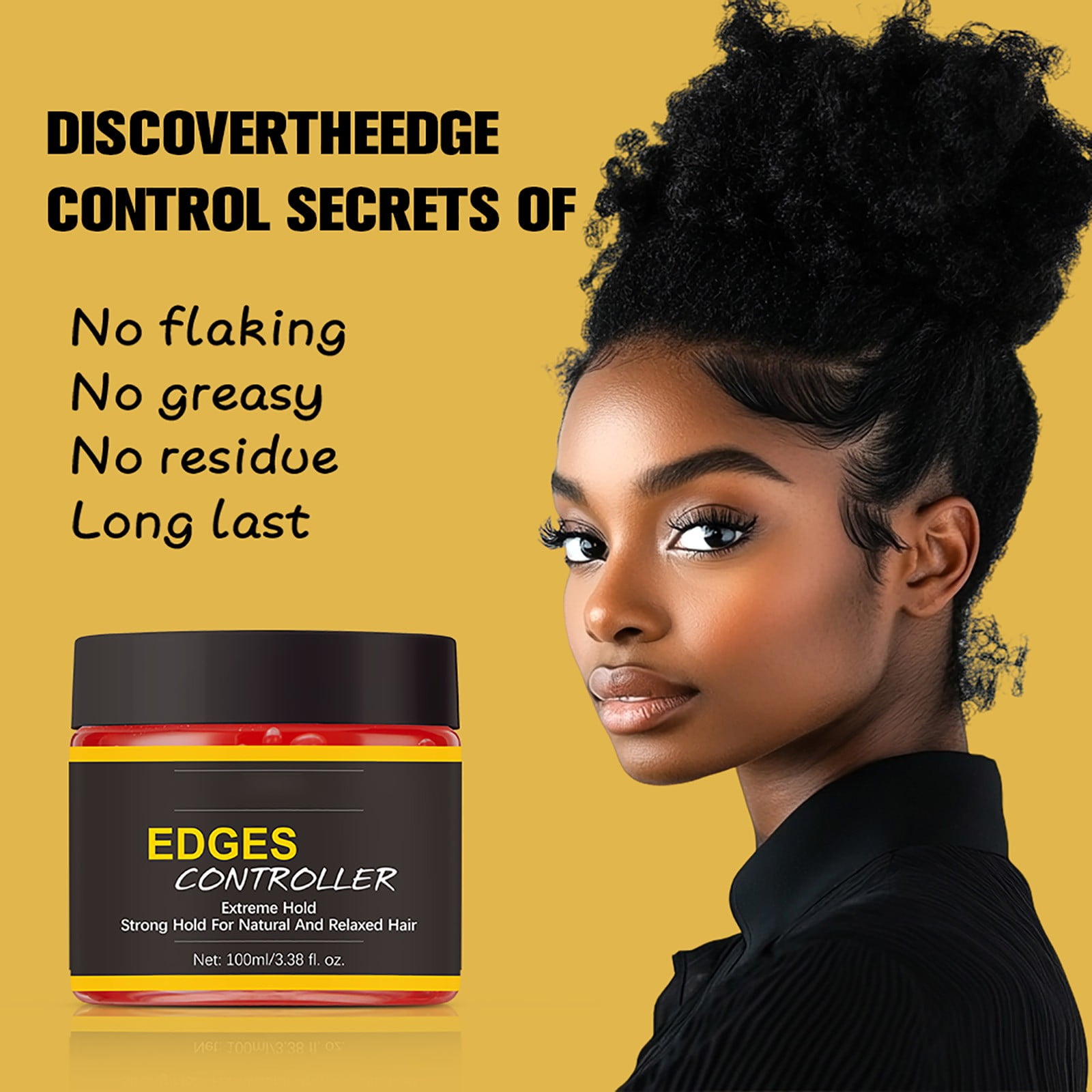 Edge Control Hair Styling Gel | Sleek Edges with Strong Hold & Long ...