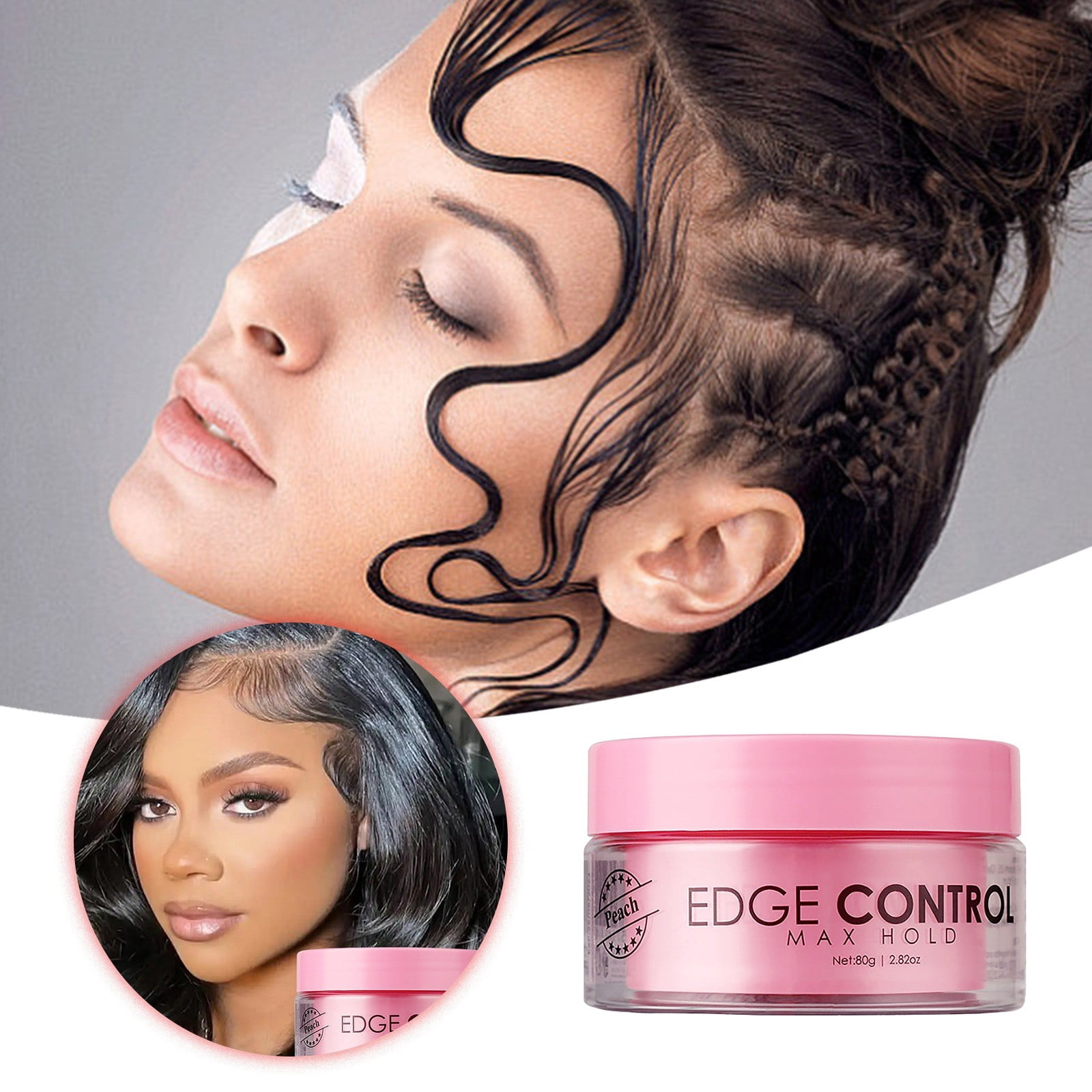 Edge Control Hair Wax-Strong Hold, Fruit Scent, Non-Flaking Formula for ...
