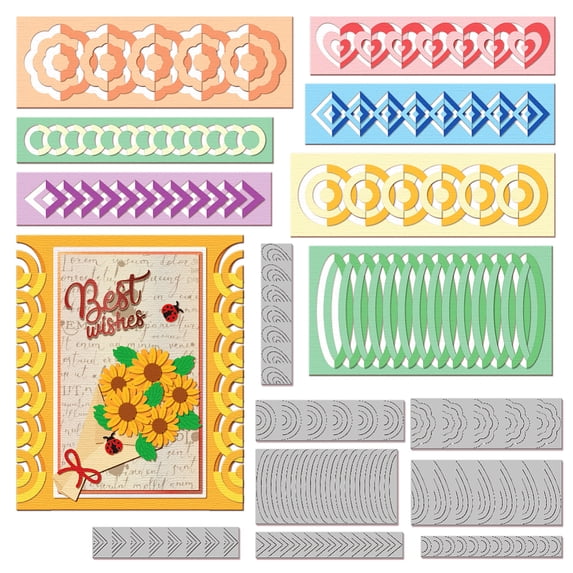Edge Cutting Dies for Card Making Border Frame Cut Die for DIY ...
