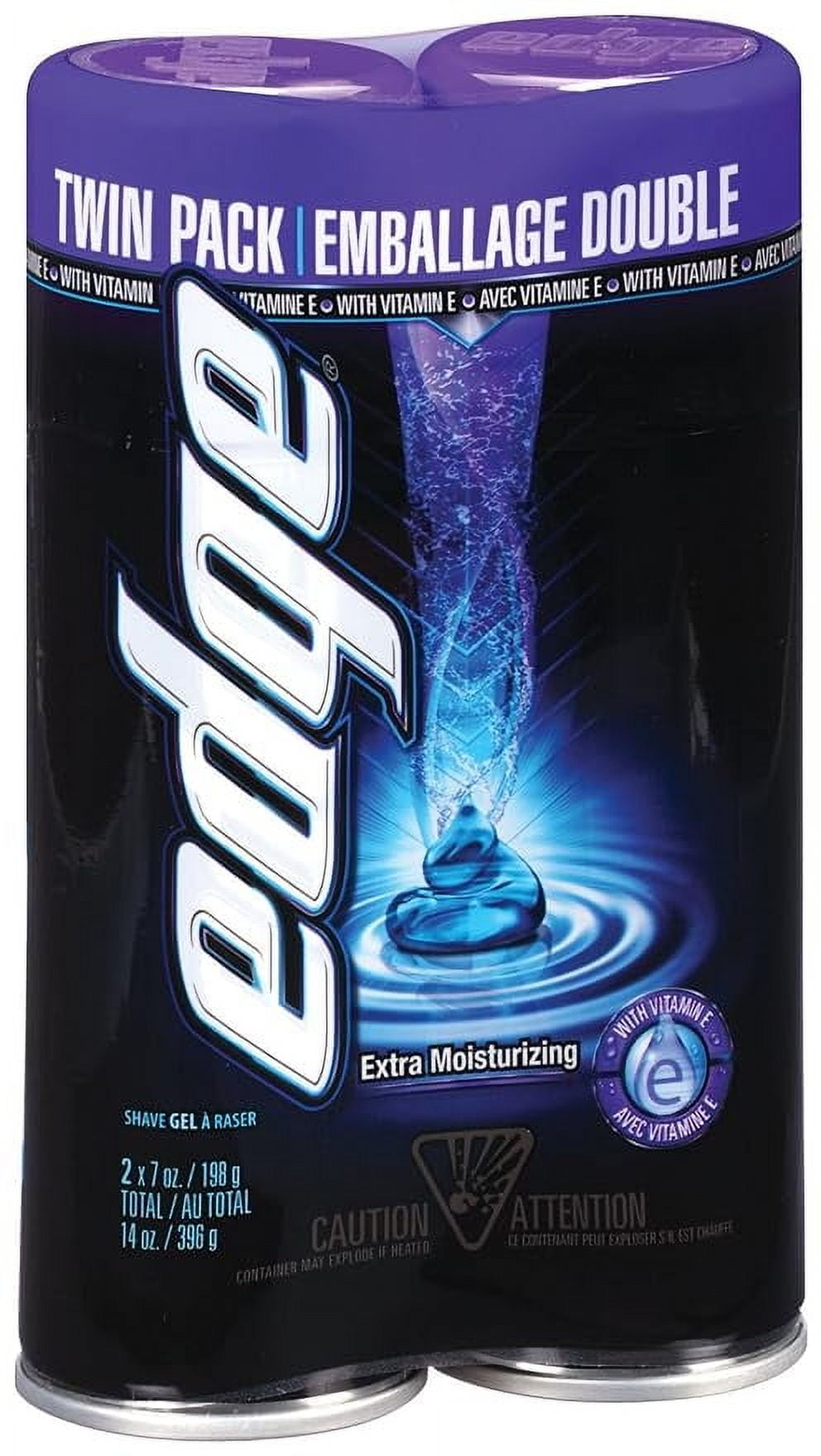 EDGE Extra Moisturizing Men's Shaving Gel, Twin Pack, 14 oz, Vitamin E ...
