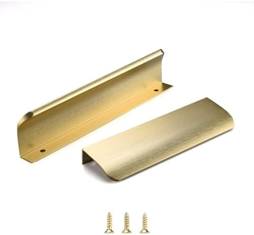 Edge Finger Pull for cabinets Kitchen Concealed Drawer pulls Aluminum ...