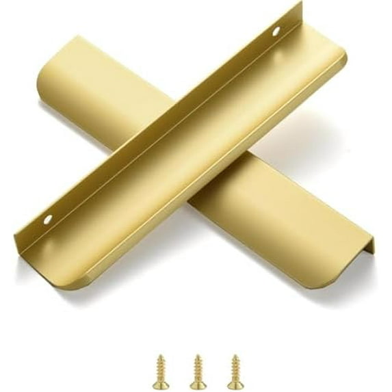 Edge Finger Tab Pulls for cabinets Kitchen Concealed Drawer Pull ...