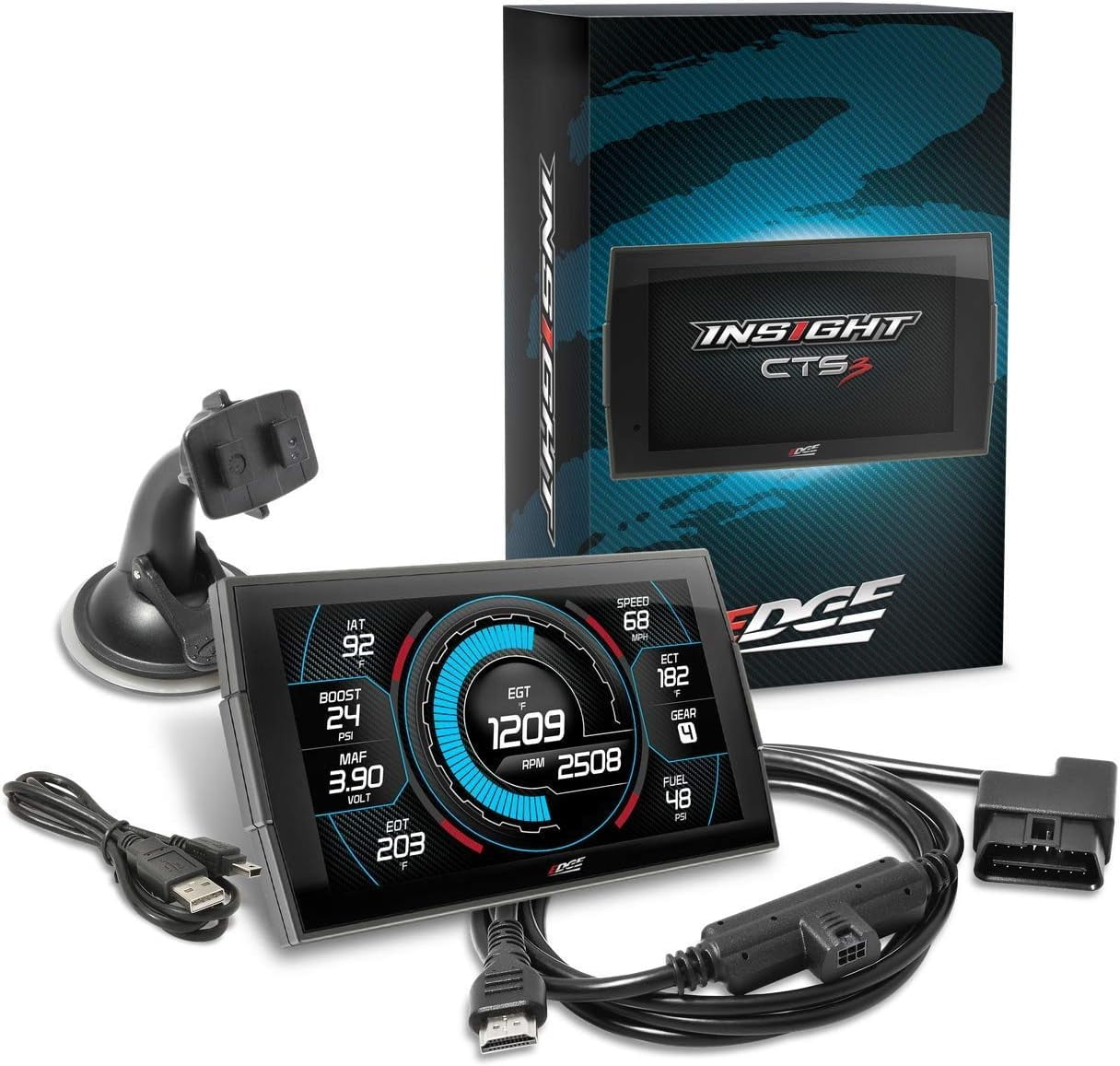 Edge Insight CTS3 Digital Gauge, Compatible with 1996 & Up OBD-II ...