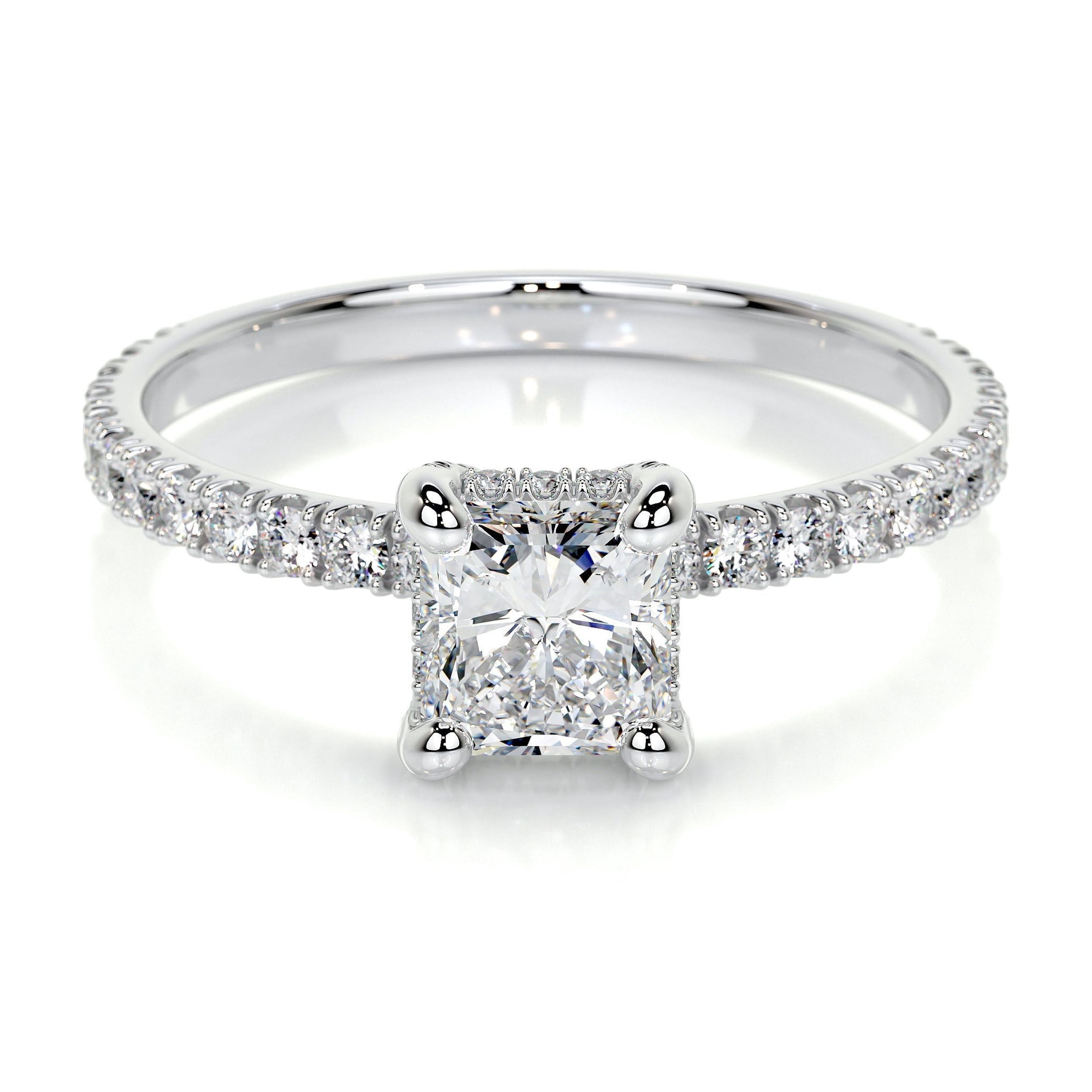 Edge Jewel 1.4 Ct Princess Cut Hidden Halo Eternity Band Ring ...