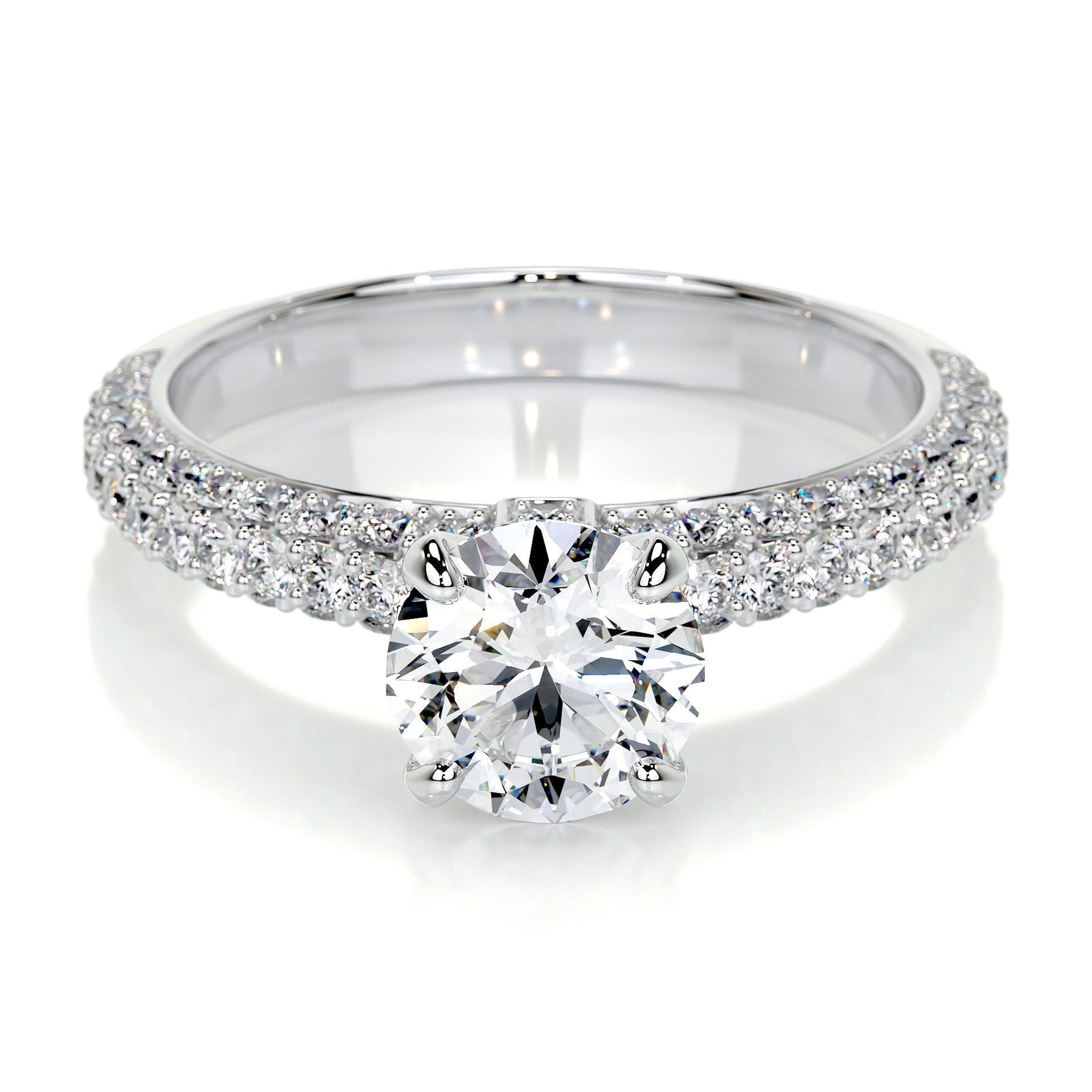 Edge Jewel 1.5 Ct Round Cut Eternity Moissanite Band – Moissanite Stone ...