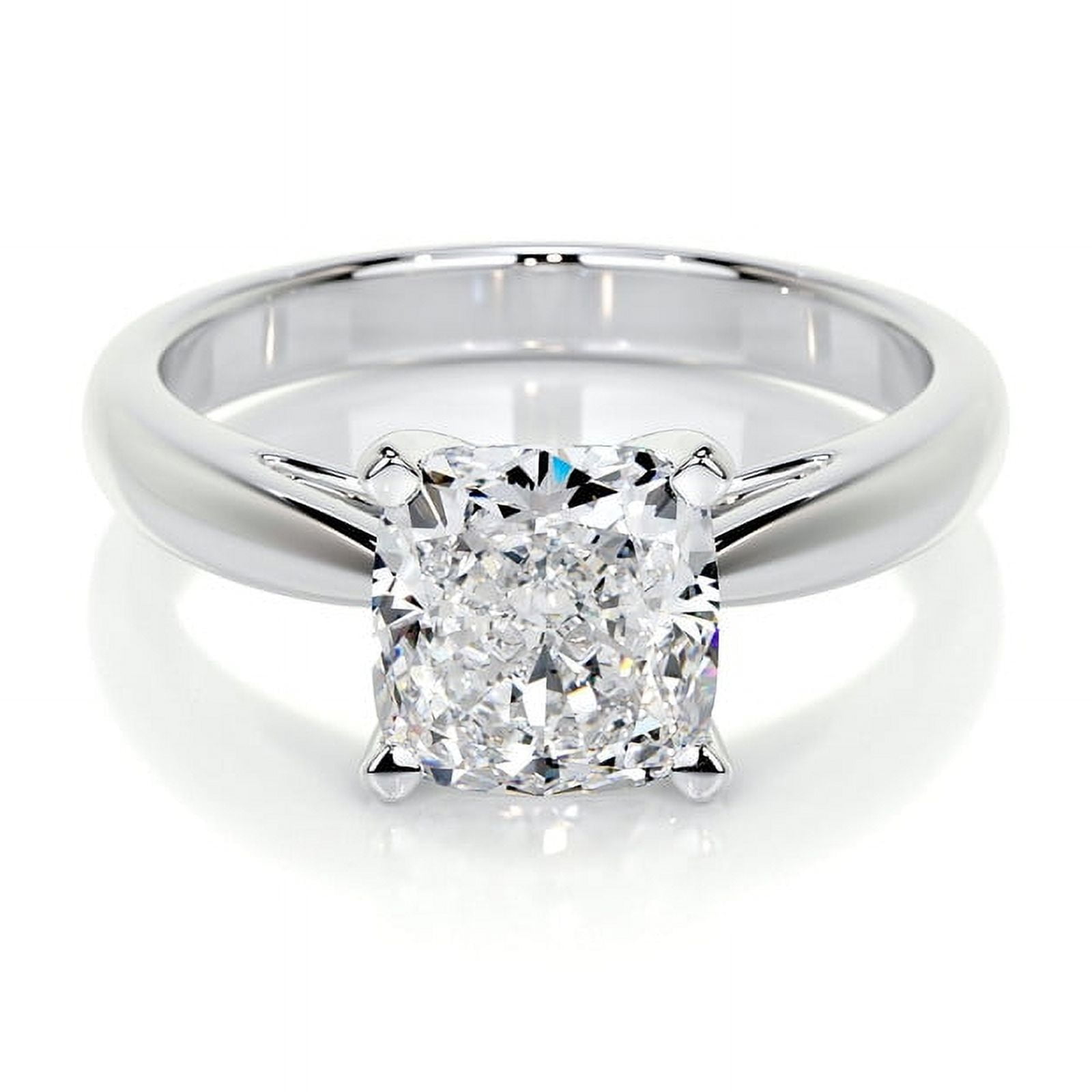 Edge Jewel 1.9 Ct Cushion Cut Premium Moissanite Ring for Her - 14K ...