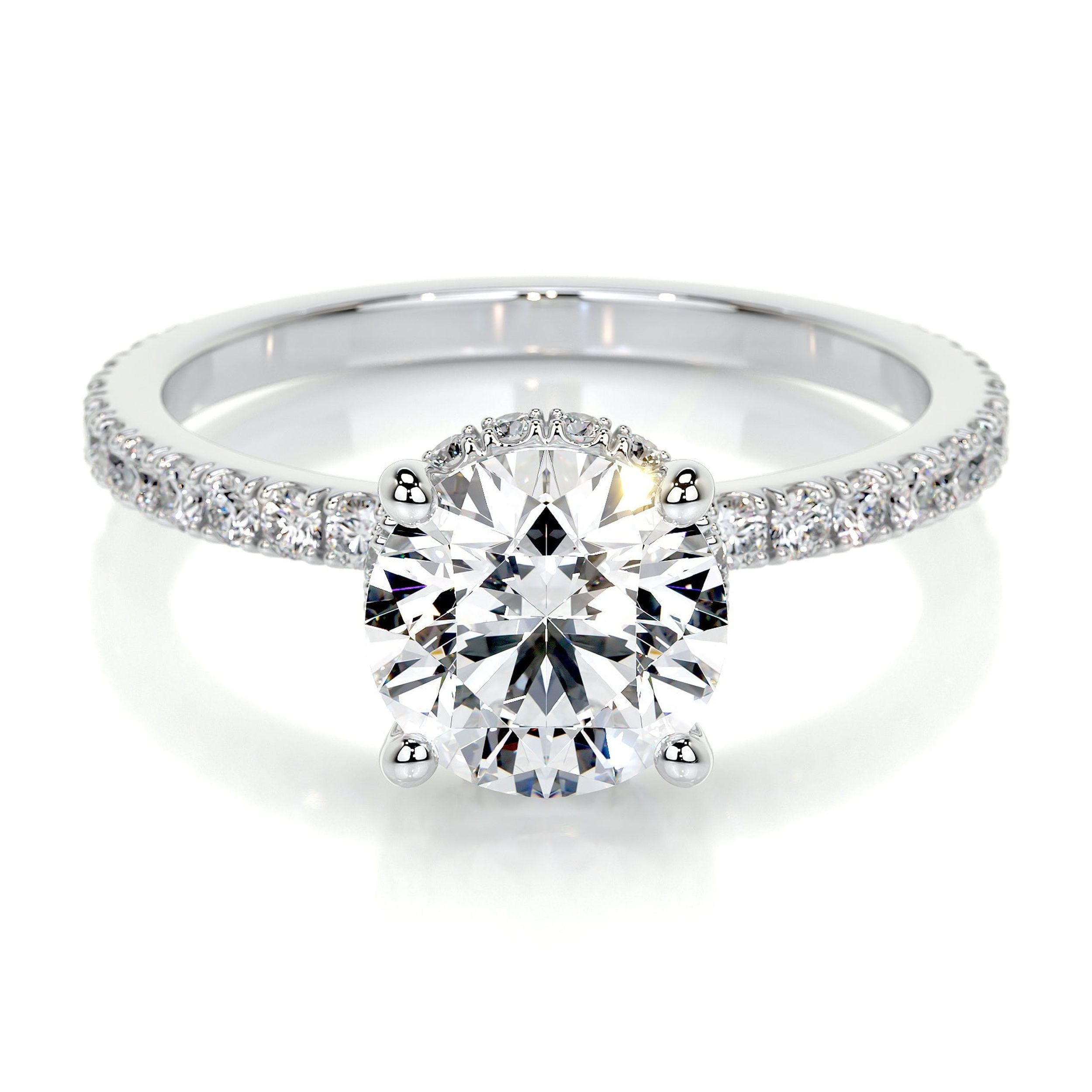 Edge Jewel 1.9 Ct Round Cut Hidden Halo Beautiful Eternity Band Ring ...