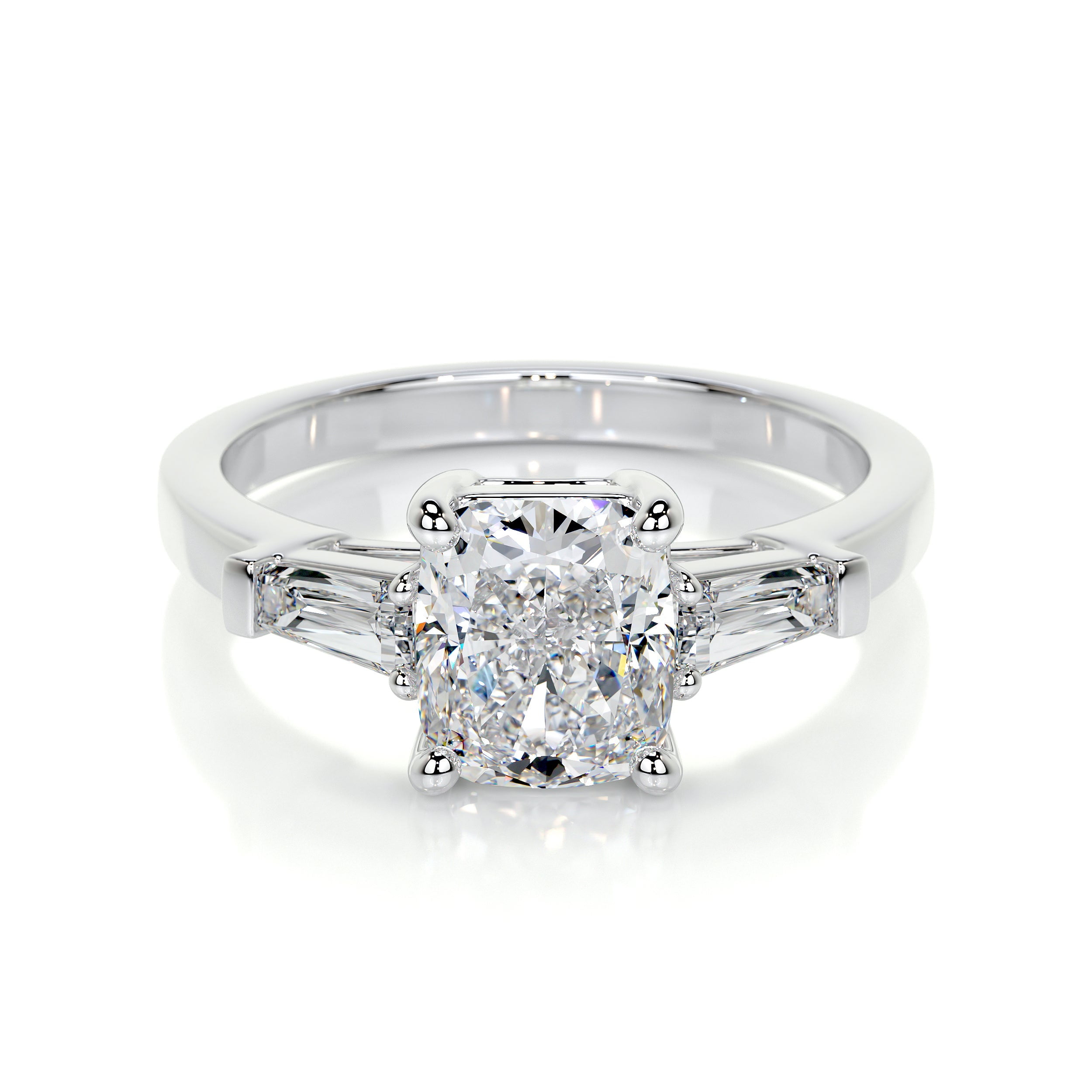 Cushion Cut Moissanite Ring