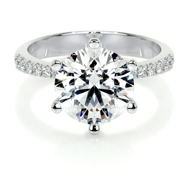 Edge Jewel 14K White Gold Plated Ring - Anniversary Gift Style - 2.4 Ct ...