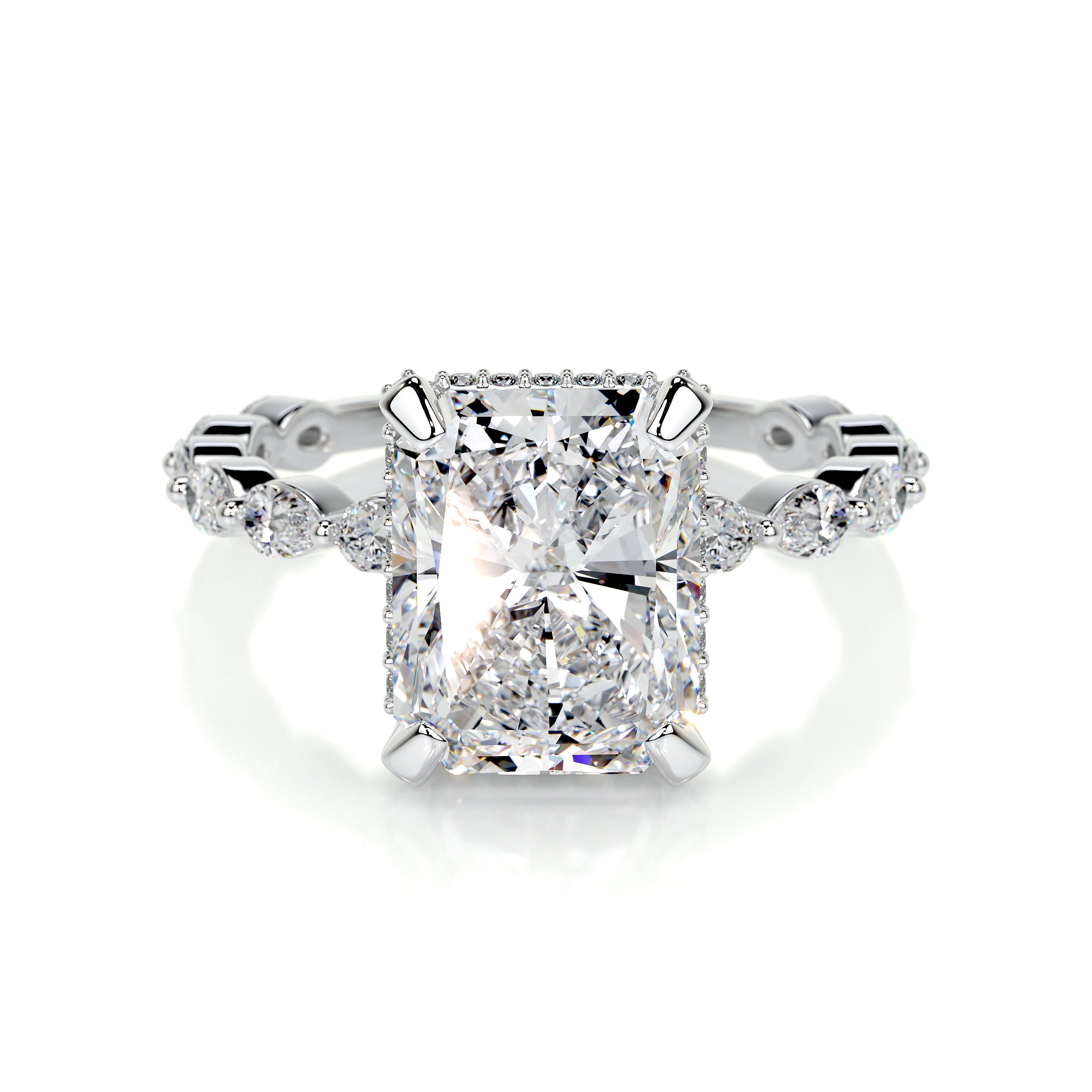 Edge Jewel 2.5 Ct Radiant Cut Excellent Diamond Ring - Wedding Band ...