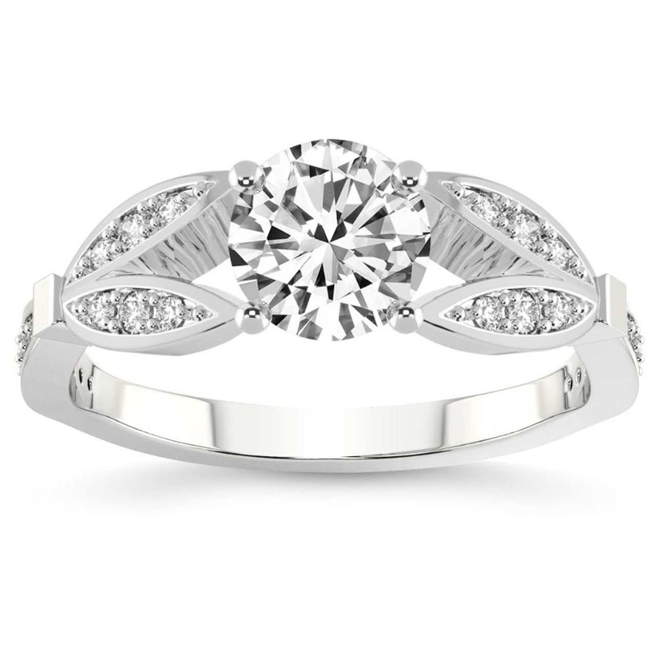 Edge Jewel Classic 1.4 Ct Round Cut Diamond Engagement Ring - Lab ...