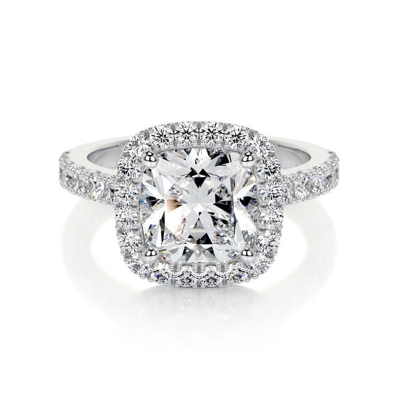 Edge Jewel Gift Option for Her - 14K White Gold Plated Ring - 1.8 Ct ...