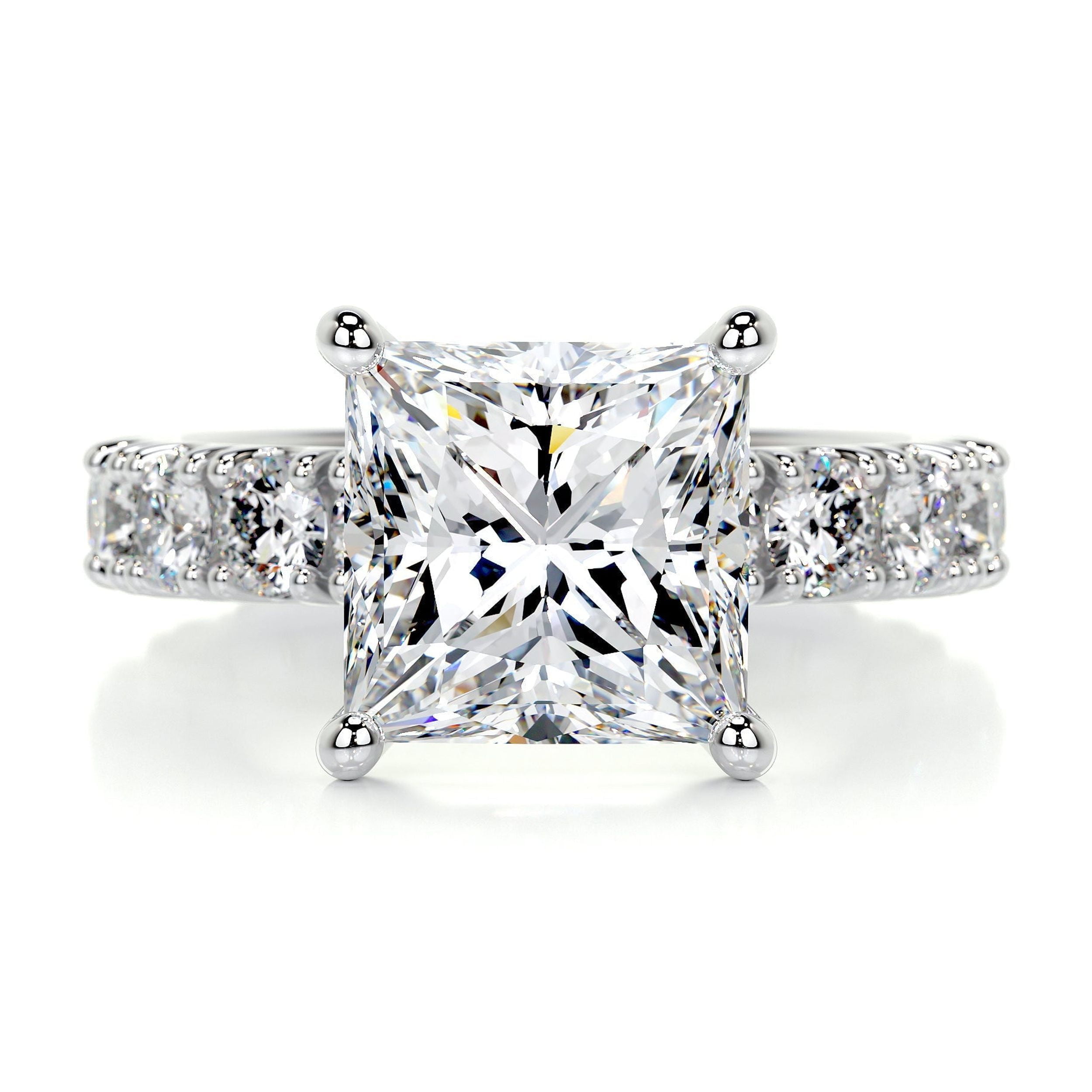 Edge Jewel Princess Cut 2 Ct Excellent Diamond Ring for Women - 14K ...
